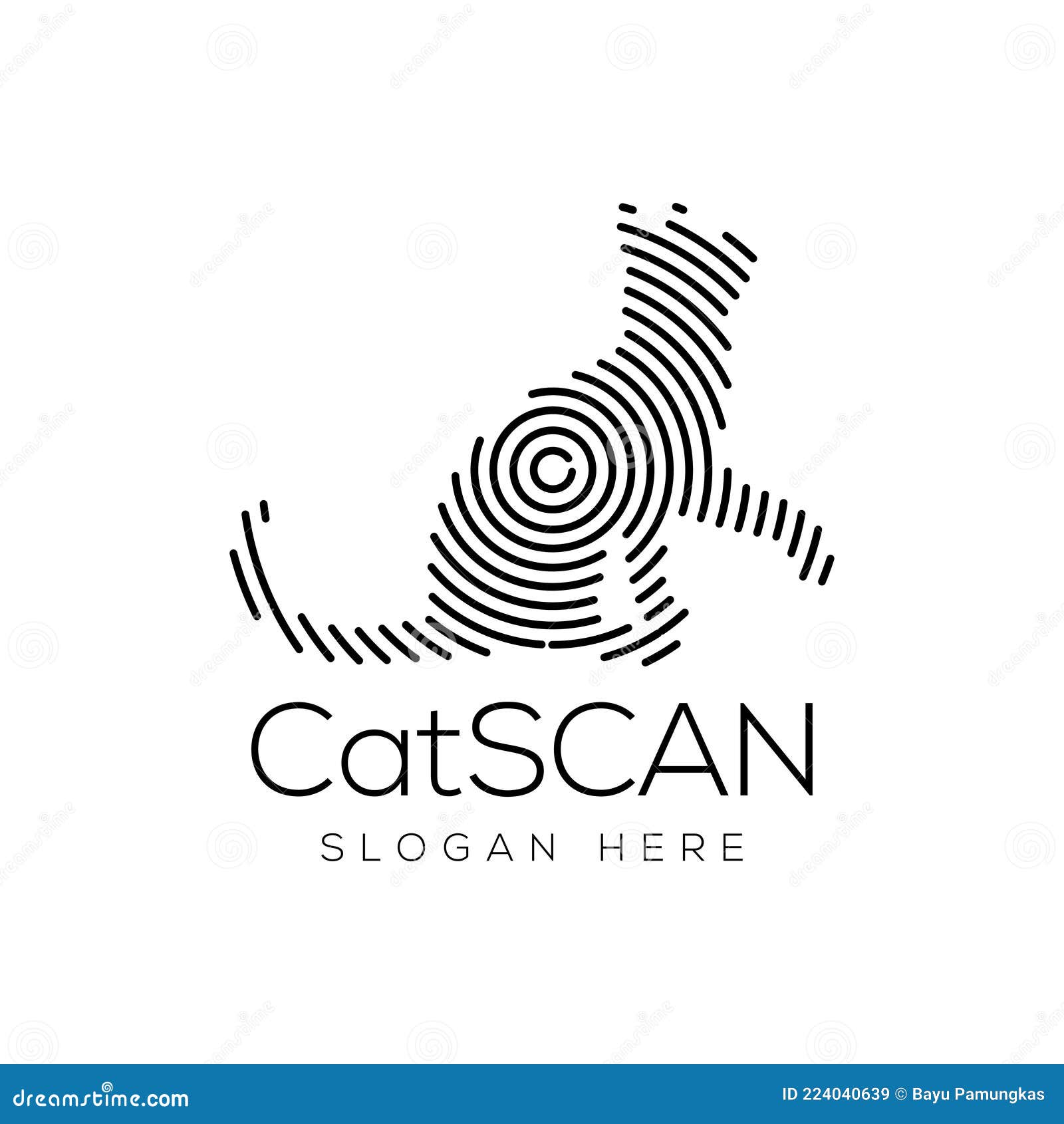Cat Scan Technology Logo Vector Element. Animal Technology Logo ...