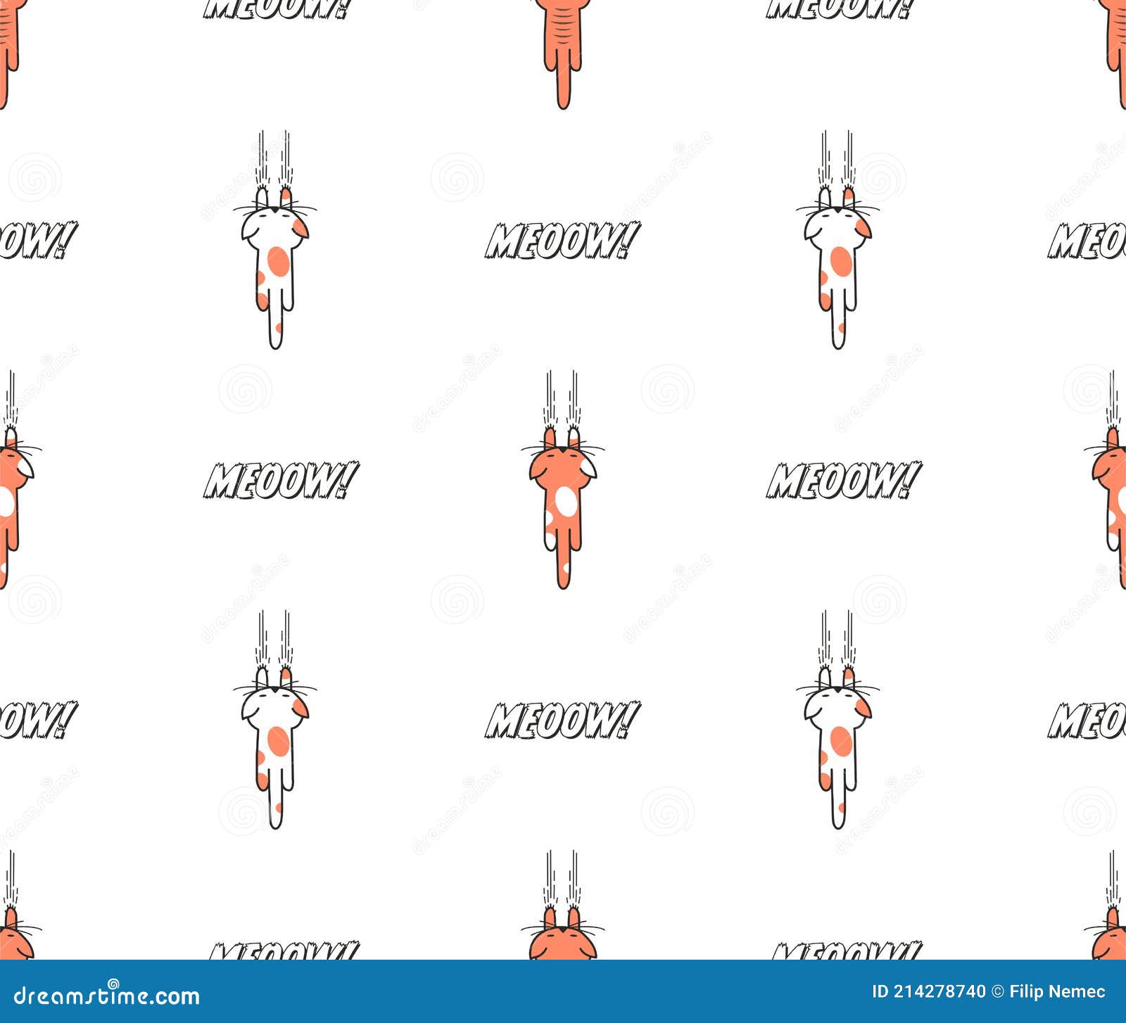 Cat Scratch Vector Seamless Pattern Stock Vector - Illustration of ...