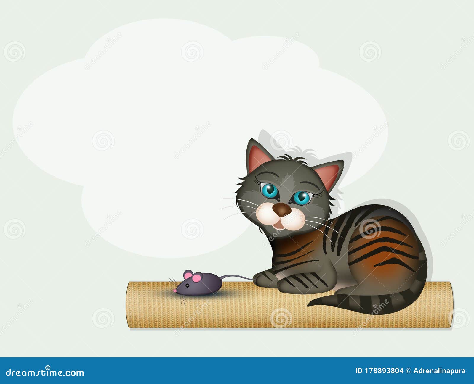 Cat Scratching Little Boy Vector Cartoon | CartoonDealer.com #218661535