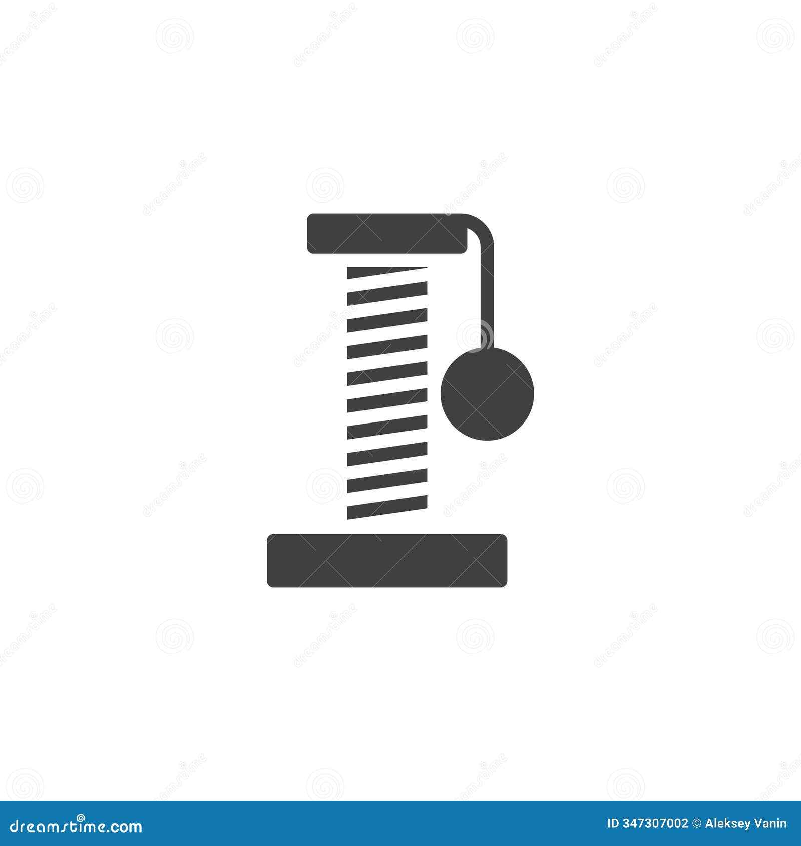 Cat Scratching Post Vector Icon Stock Illustration - Illustration of ...