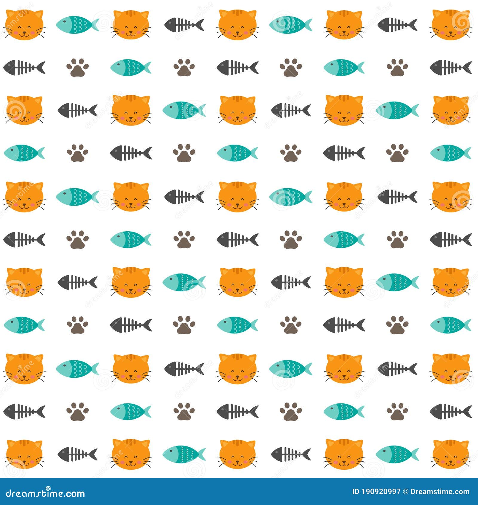 Cartoon Fishbone Pattern | CartoonDealer.com #118784331