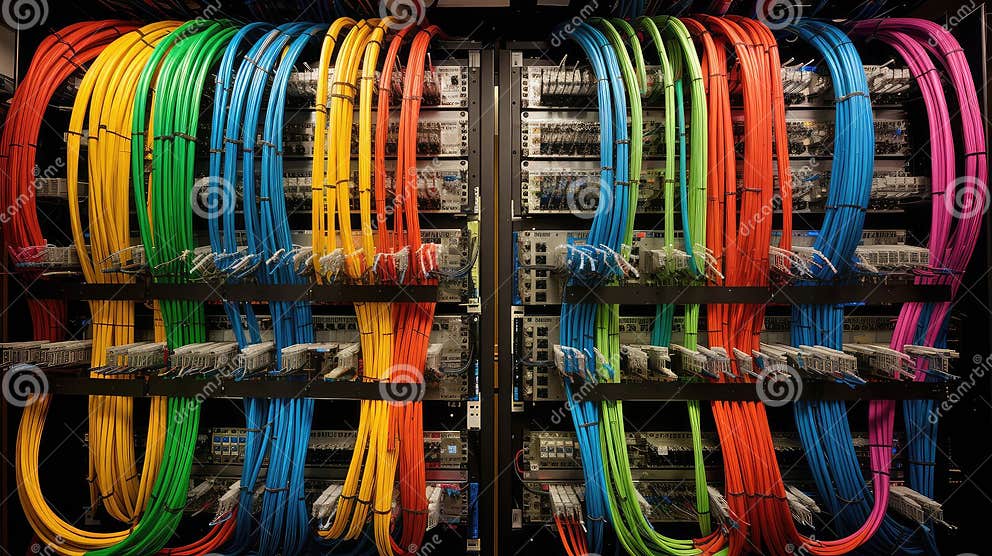 Cat server cables stock illustration. Illustration of management ...