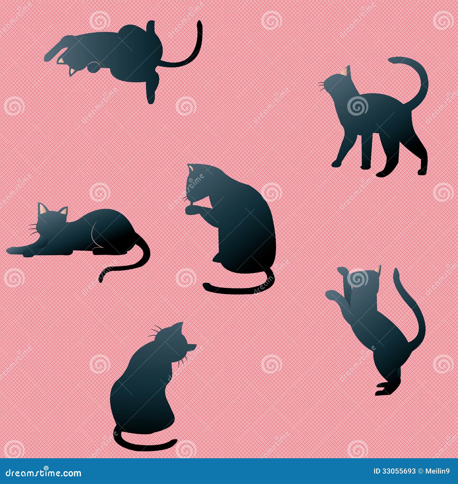 Cat shadows stock illustration. Illustration of shadow - 33055693
