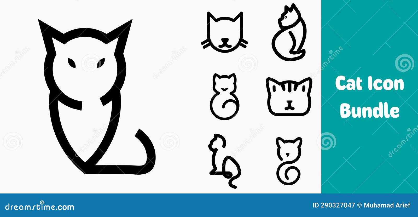 Cat Shape Bundle Icon stock illustration. Illustration of diagram ...