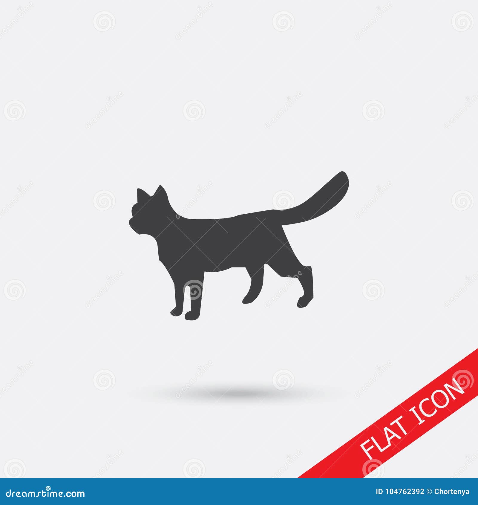 Cat Shape Icon. Vector Illustration. Stock Illustration - Illustration ...