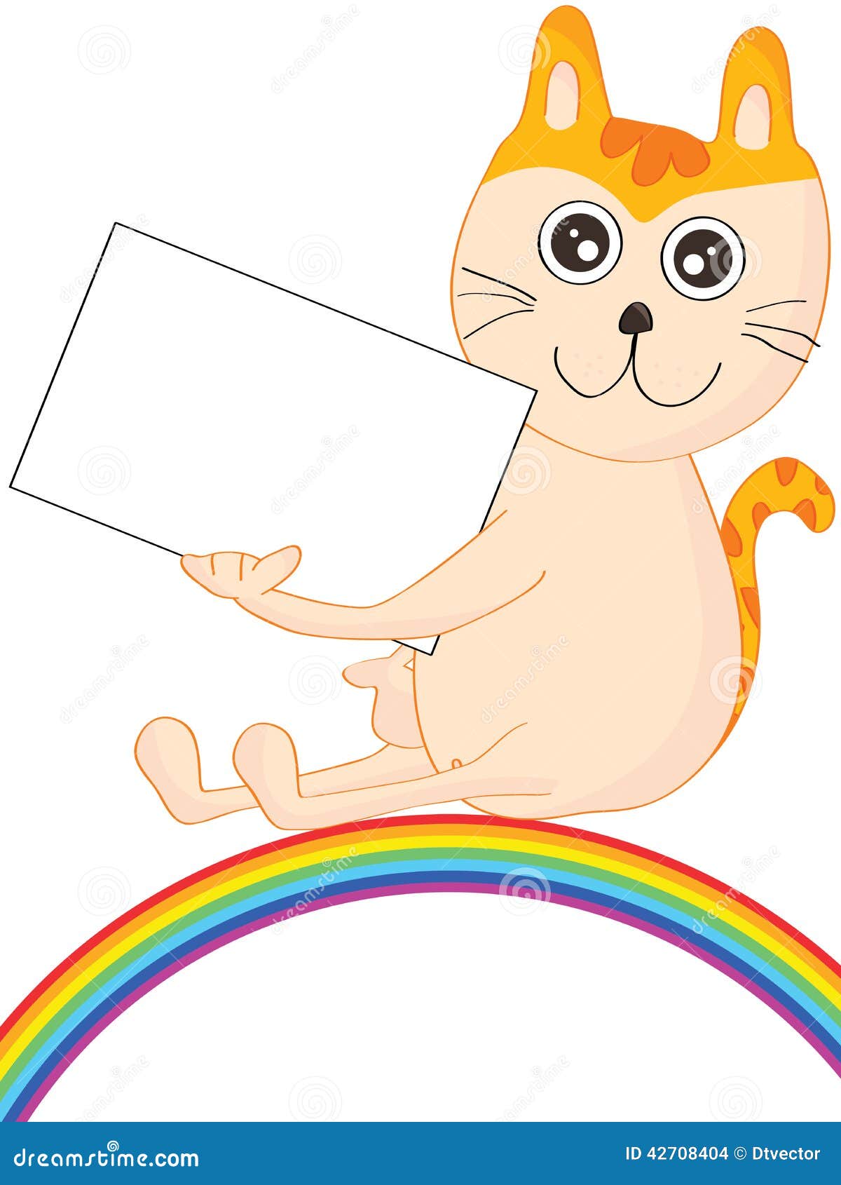 Cat Show Name Card Rainbow stock vector. Illustration of envelope ...