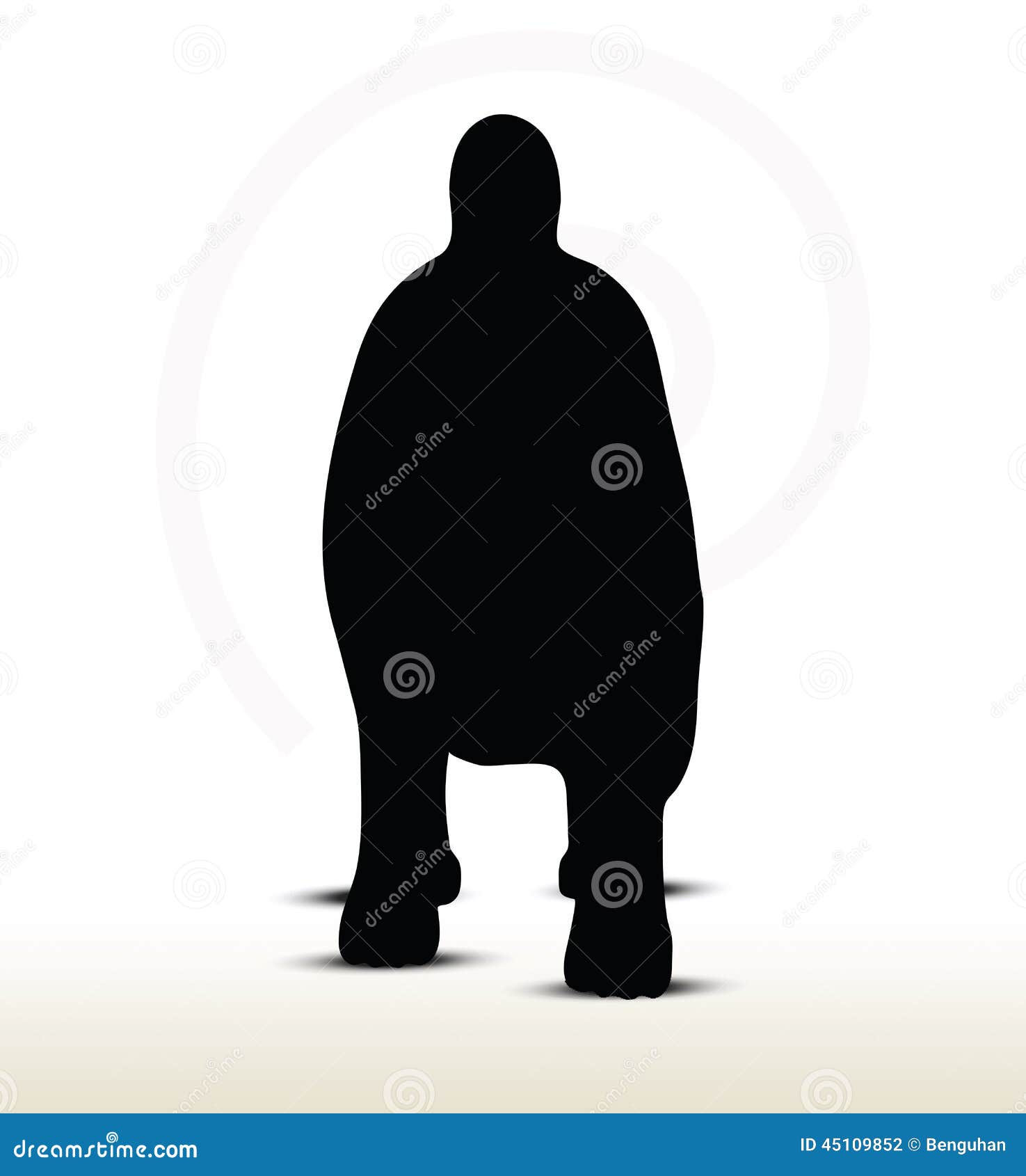 Stalking Cat Silhouette Vector Illustration | CartoonDealer.com #162373498