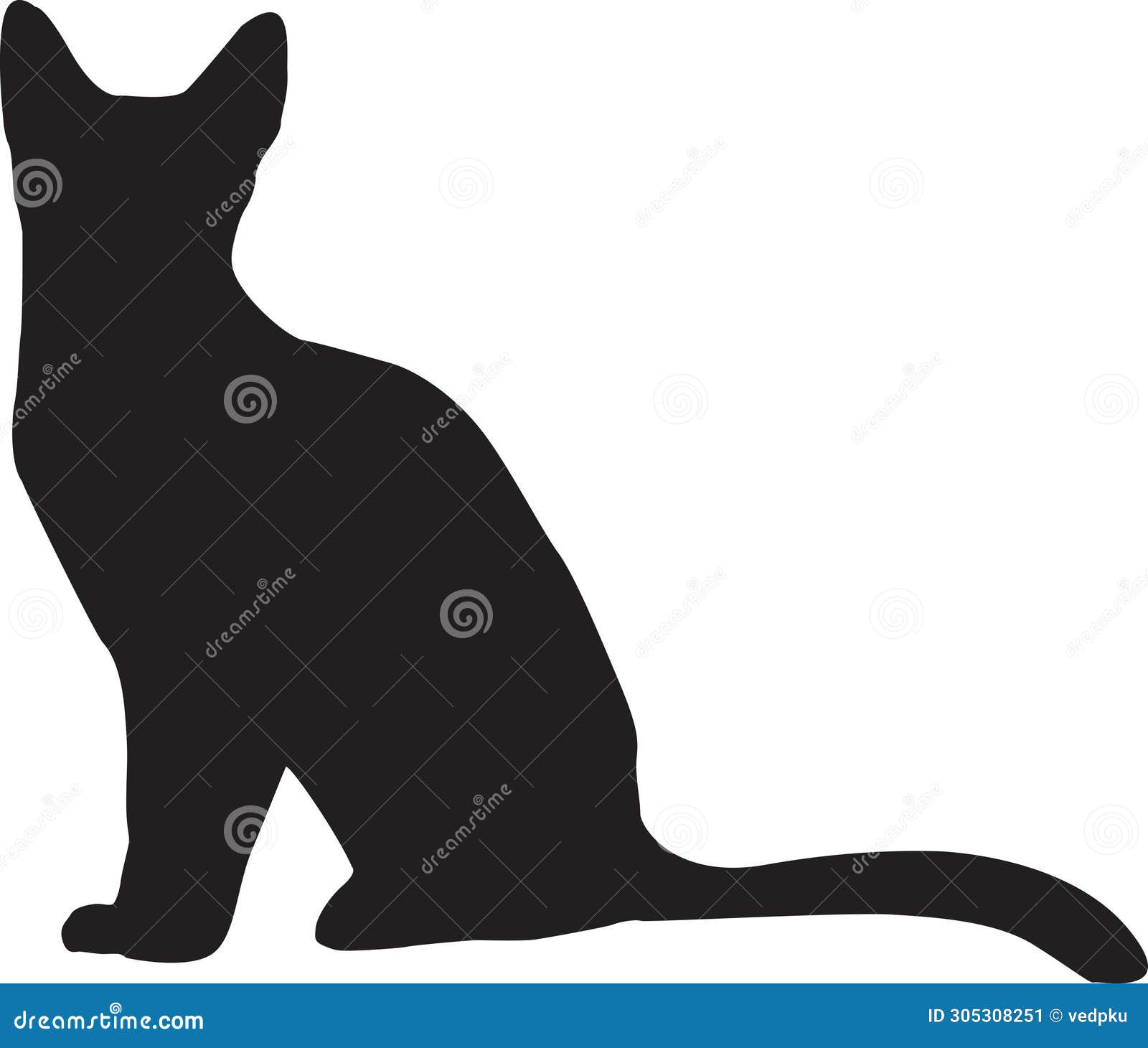 Cat Silhouette Sticker Vector, Black Cat Logo Design Stock Vector ...