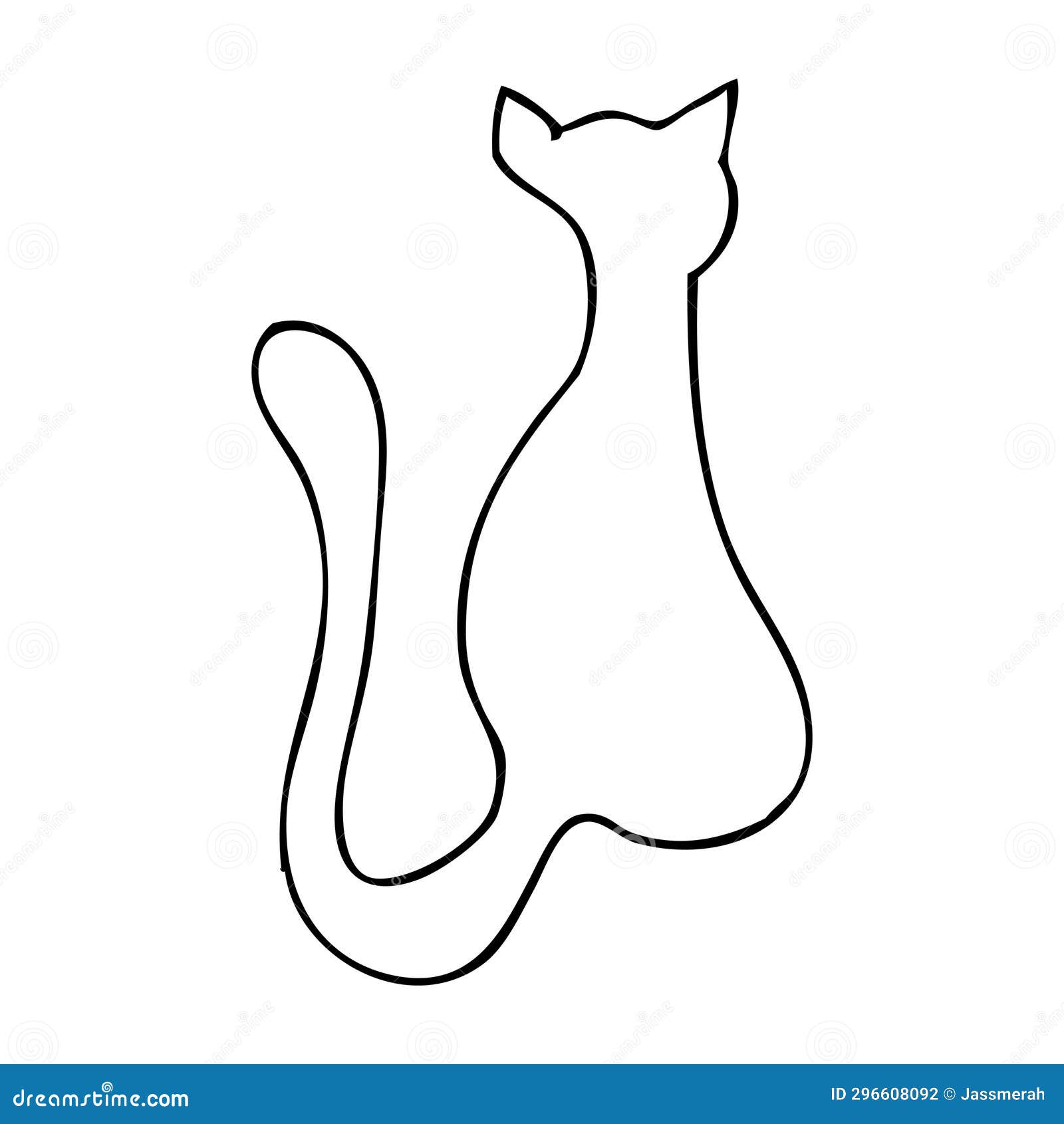 Cat Simple Vector Sketch Single One or Continuous Line Stock ...