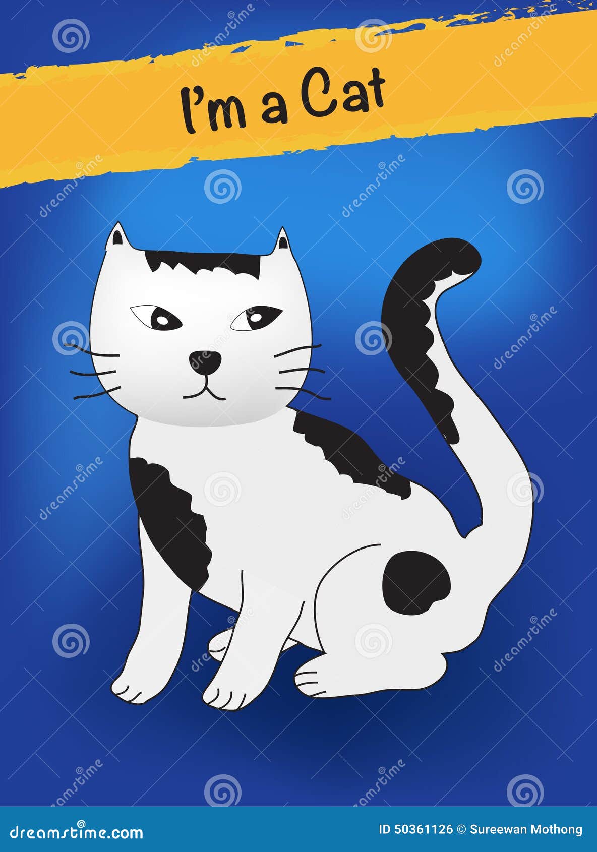 Cat Sitting Cartoon Vector, Cat Vector, Cute Cat Stock Vector ...