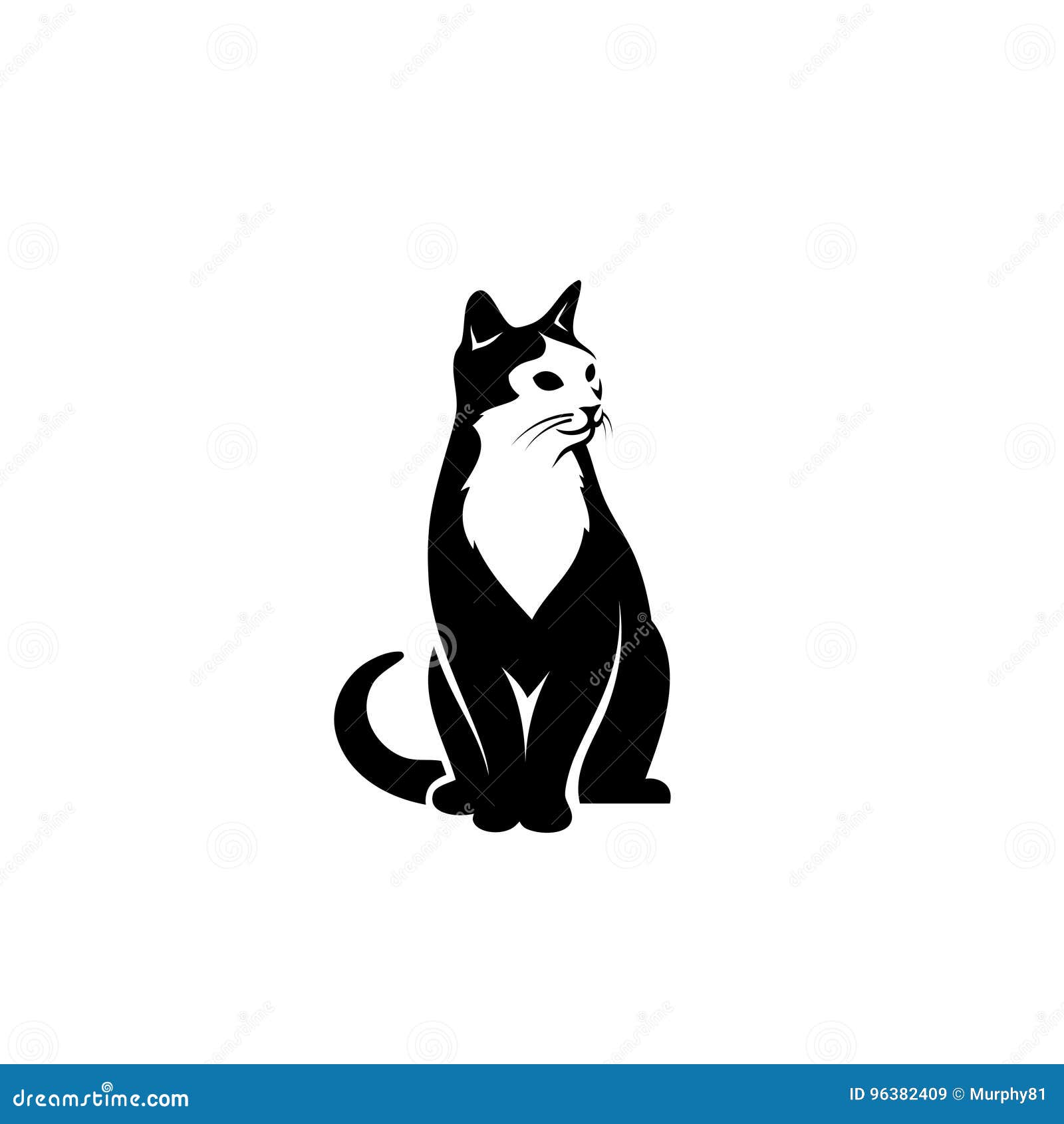 Cat Sitting Down - Vector Illustration Stock Vector - Illustration of ...