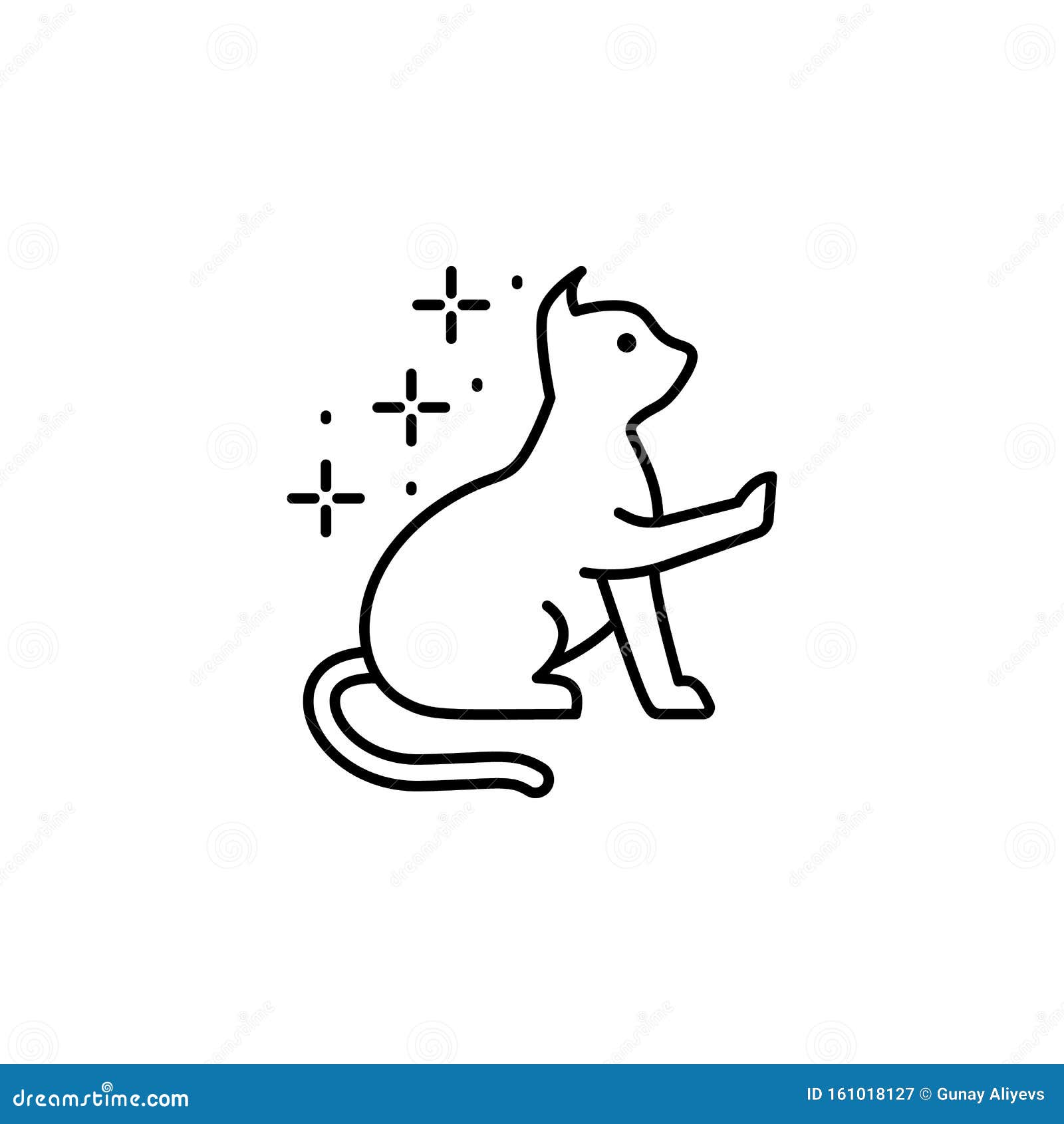 Cat Sitting Icon. Element of Cats Icon Stock Illustration ...
