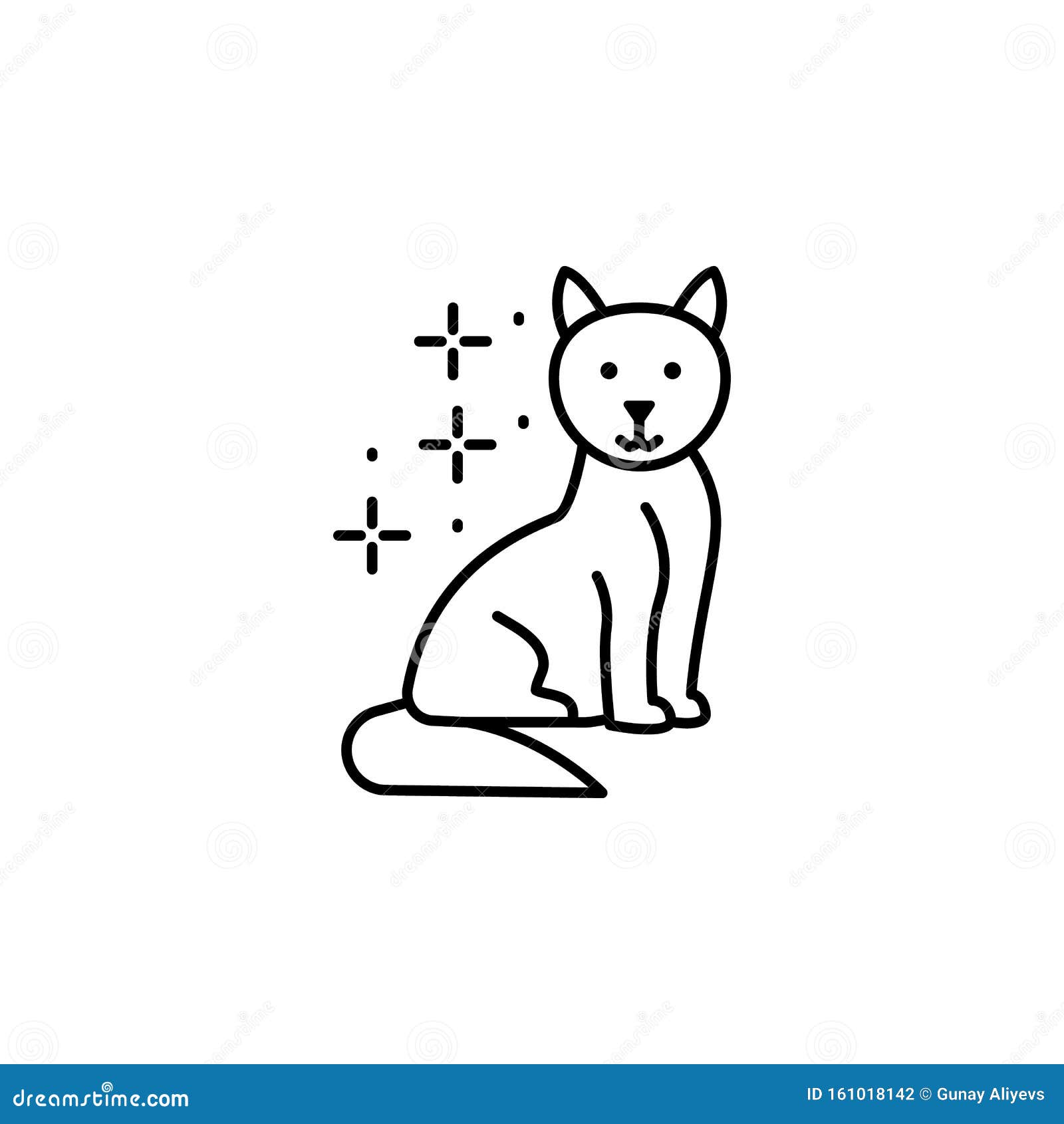 Cat Sitting Icon. Element of Cats Icon Stock Illustration ...