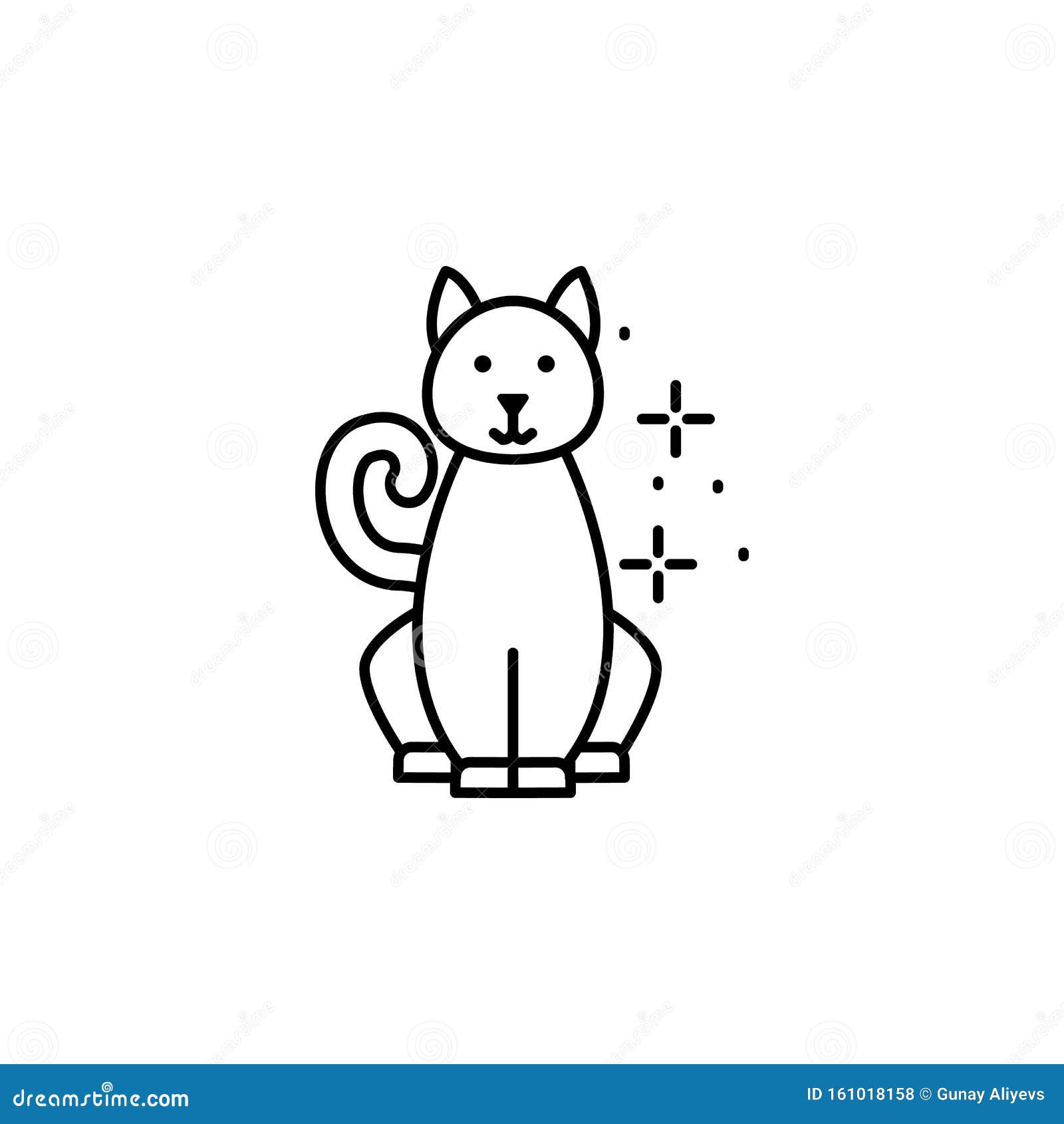 Cat Sitting Icon. Element of Cats Icon Stock Illustration ...
