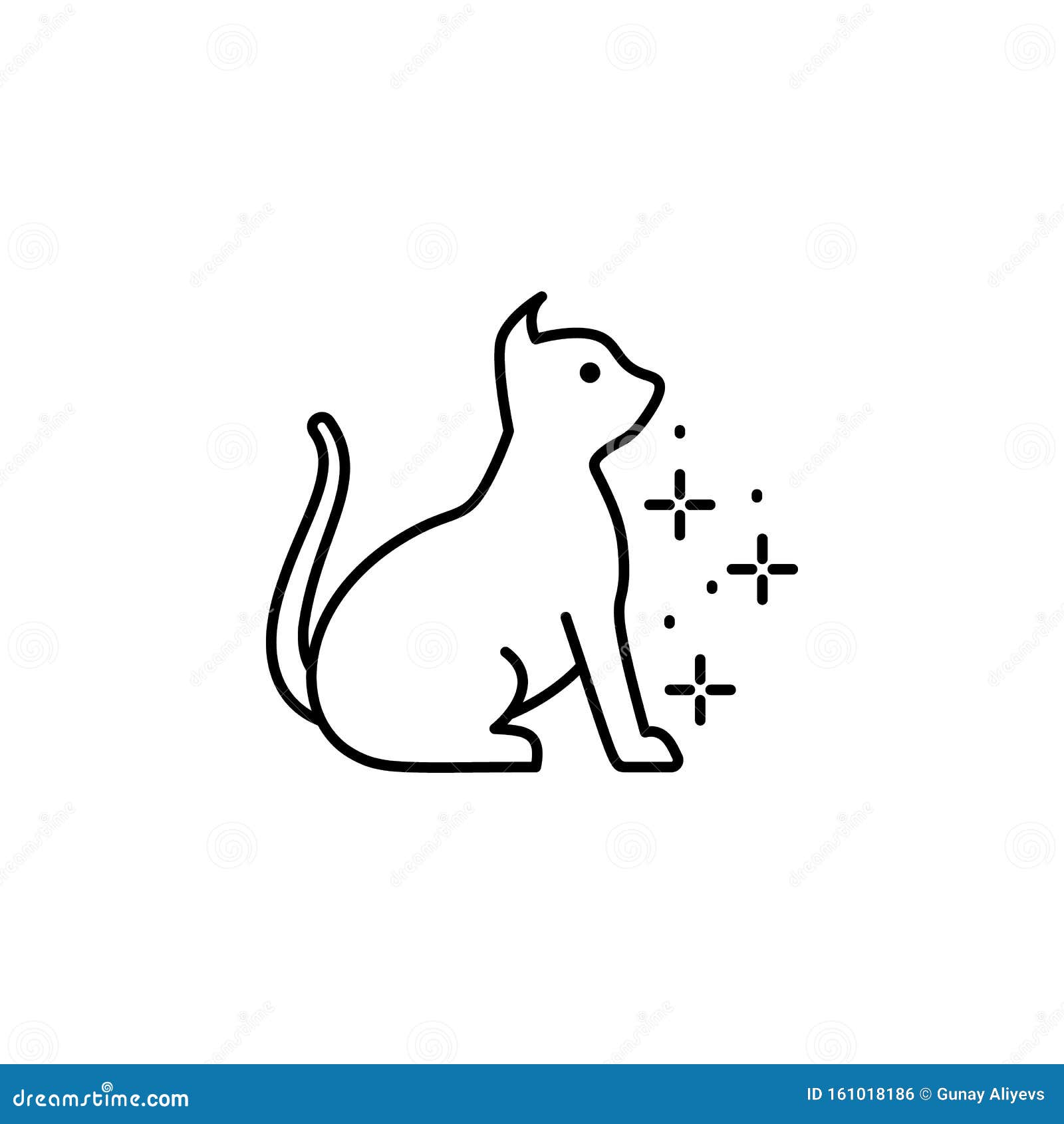 Cat Sitting Icon. Element of Cats Icon Stock Illustration ...