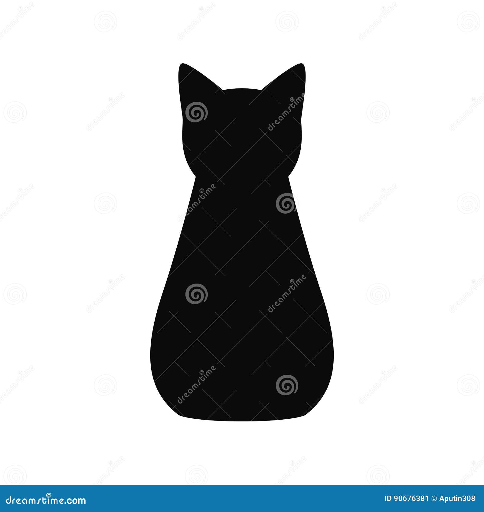 Cat Sitting Vector Icon Vector Illustration Stock Vector - Illustration ...