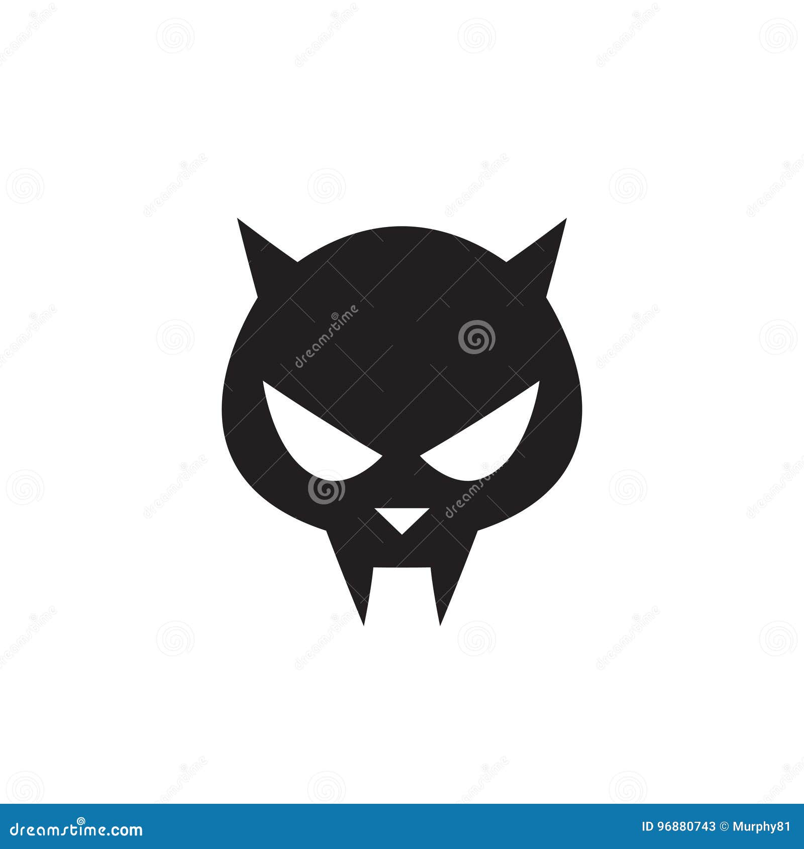 Cat Skull Symbol - Vector Illustration Stock Vector - Illustration of ...