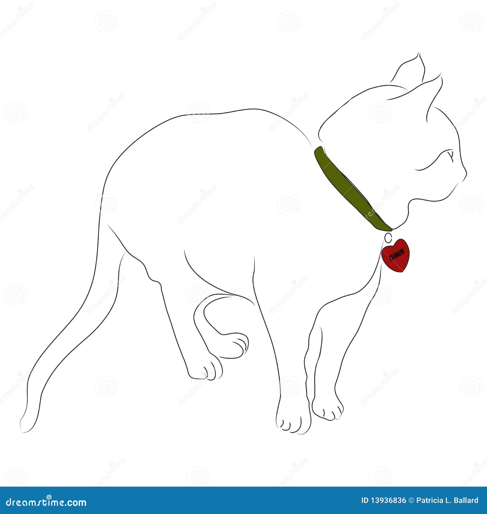 Cat Standing stock illustration. Illustration of drawing - 13936836