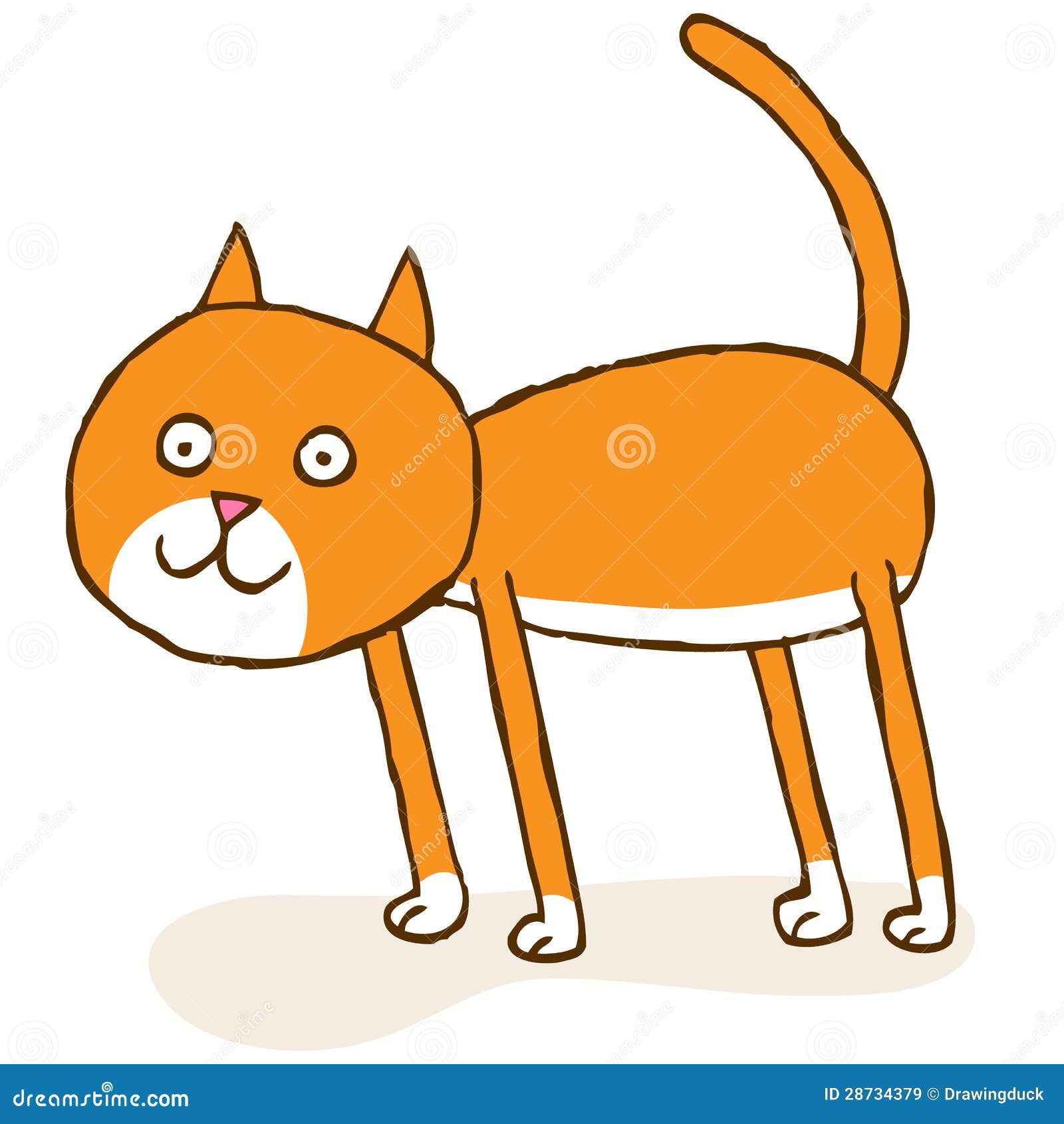 Cat Standing stock illustration. Illustration of background - 28734379