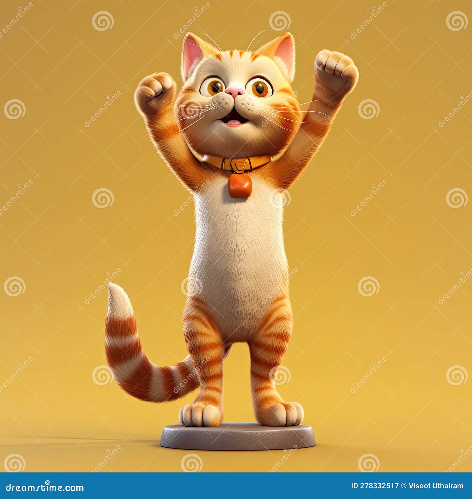 Cat Are Standing And Raising Handvoting Catai Generated Stock Illustration Illustration Of