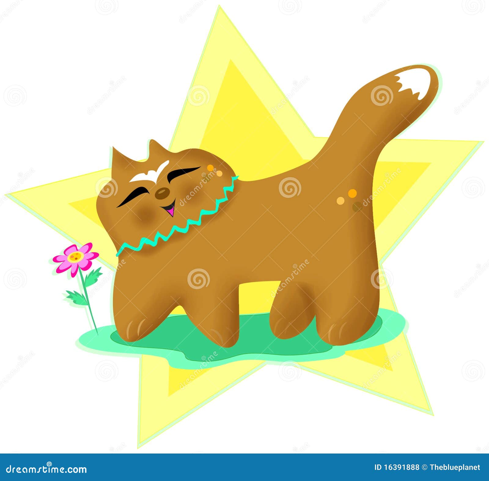 Cat Star stock illustration. Illustration of animal, cartoon - 16391888
