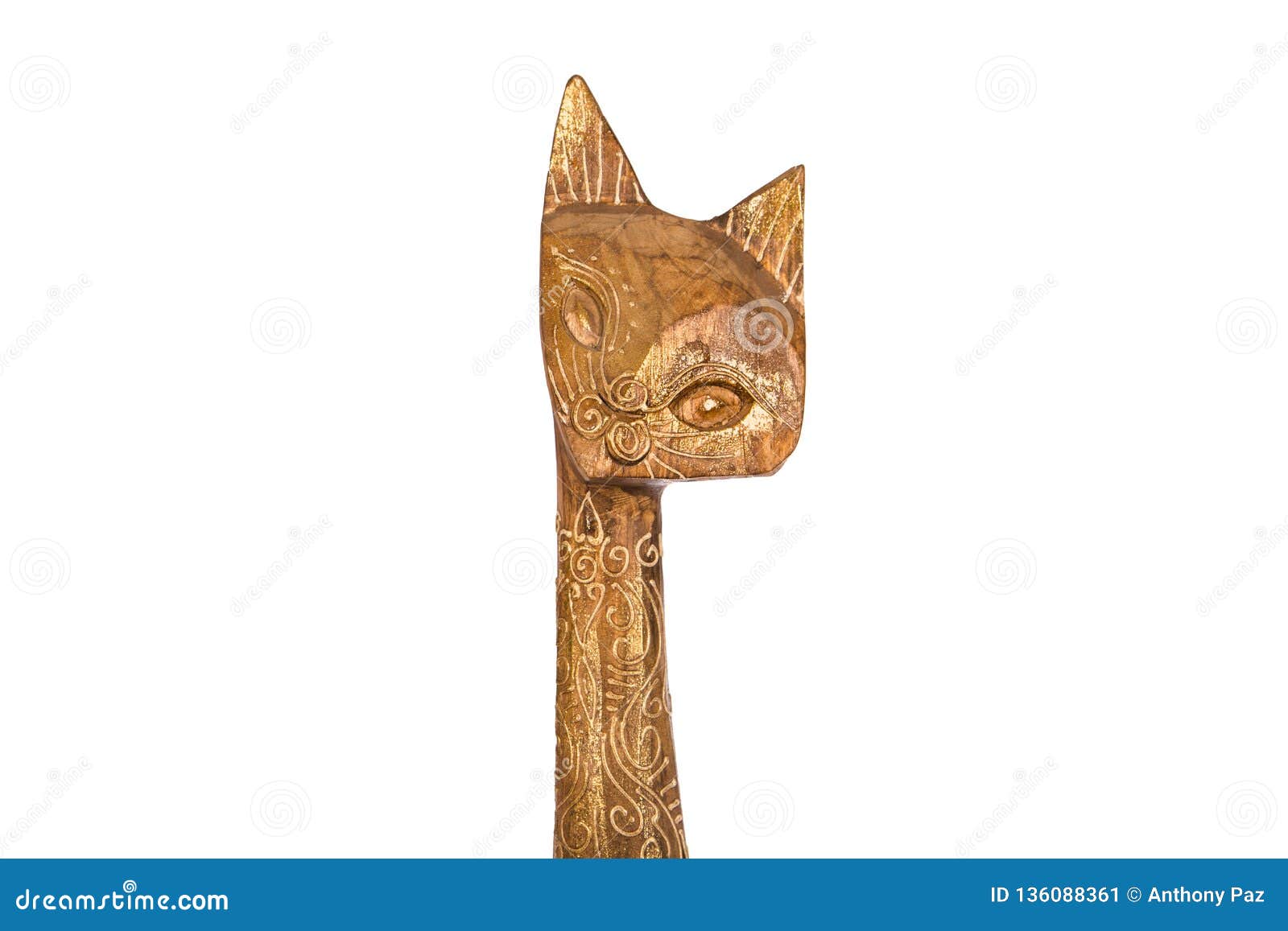 Cat State Isolated on White Stock Image - Image of ancient, hand: 136088361