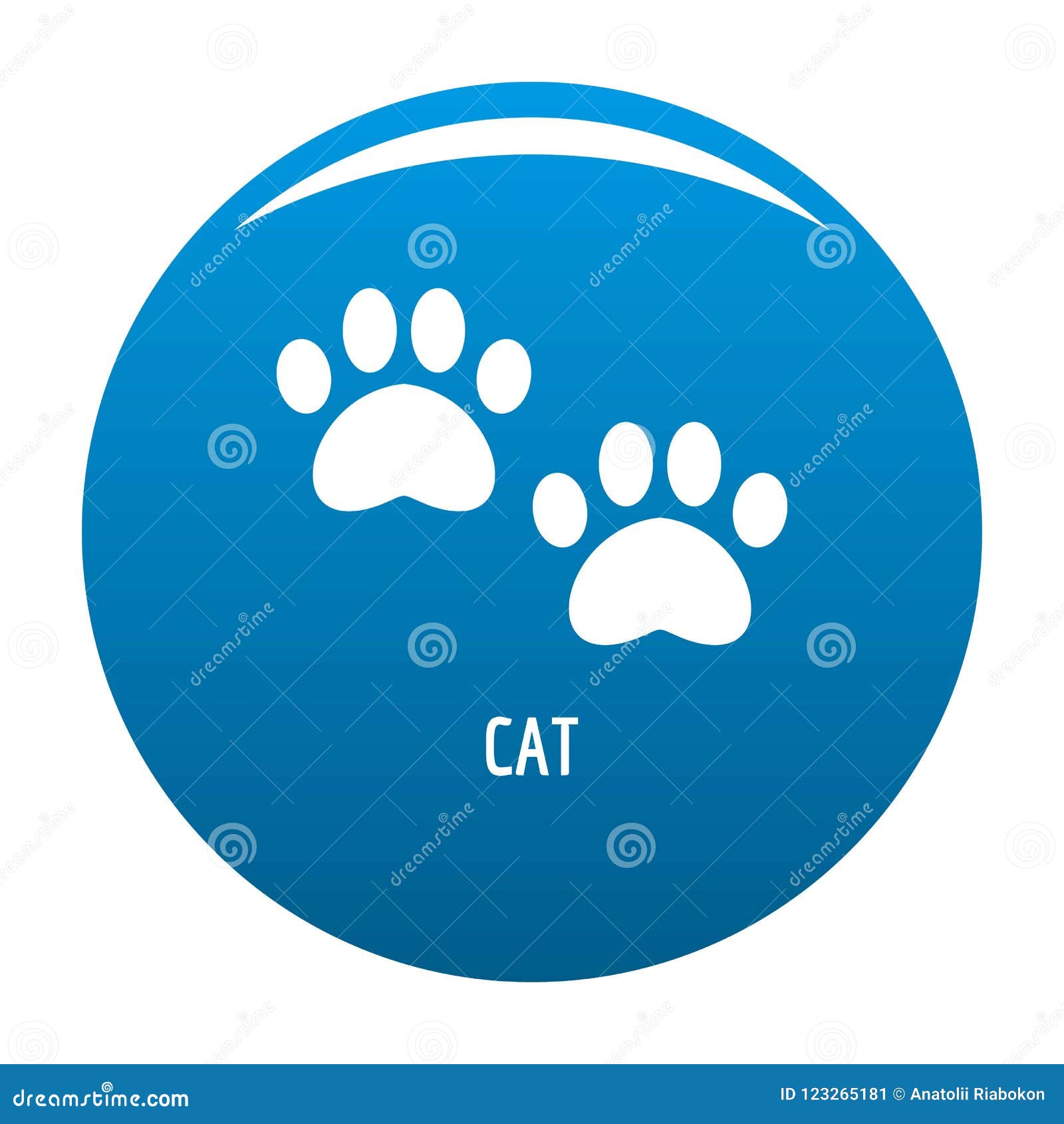 Cat step icon blue stock illustration. Illustration of stripe - 123265181
