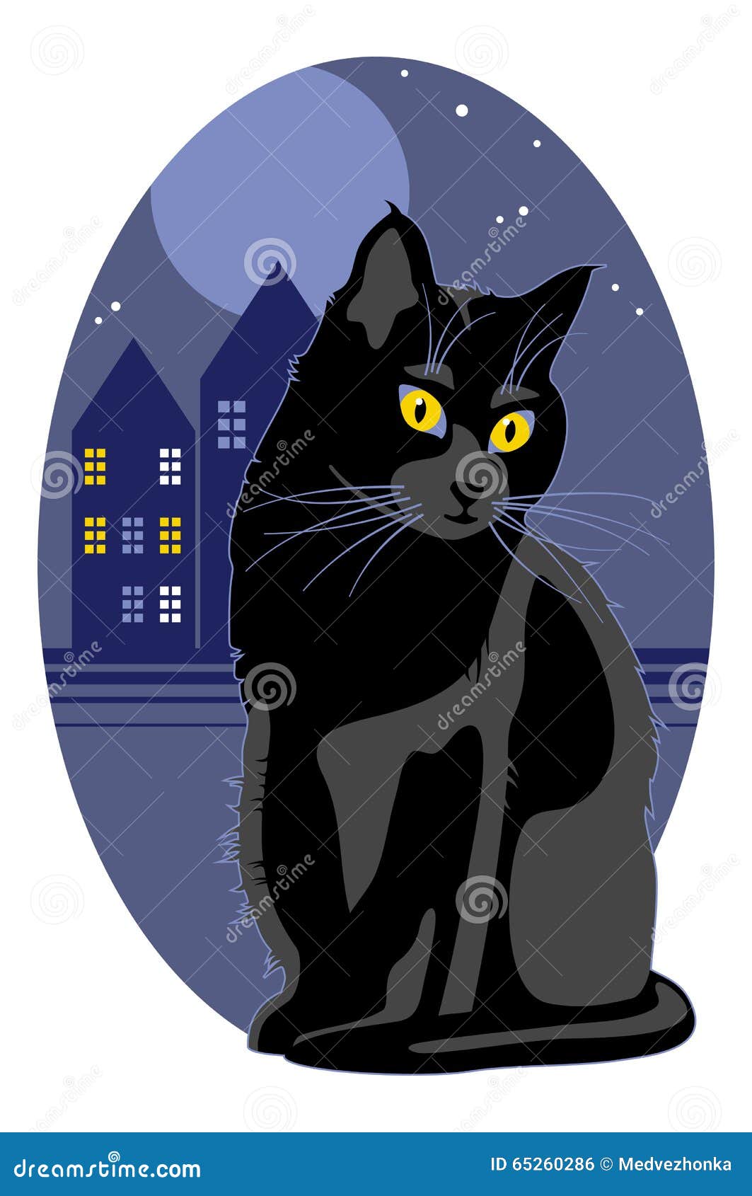 Cat on the street stock illustration. Illustration of short - 65260286