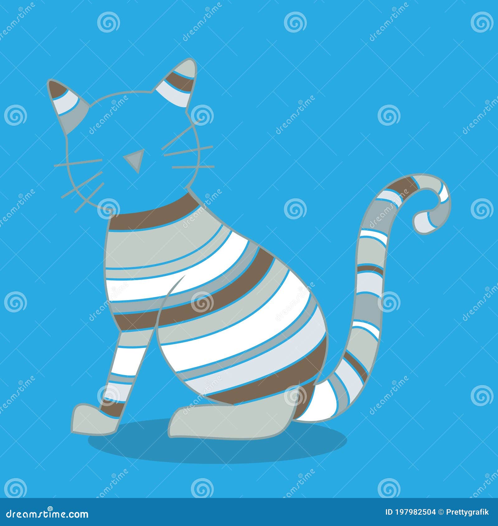 Cat stripe 09 stock vector. Illustration of vector, vectors - 197982504