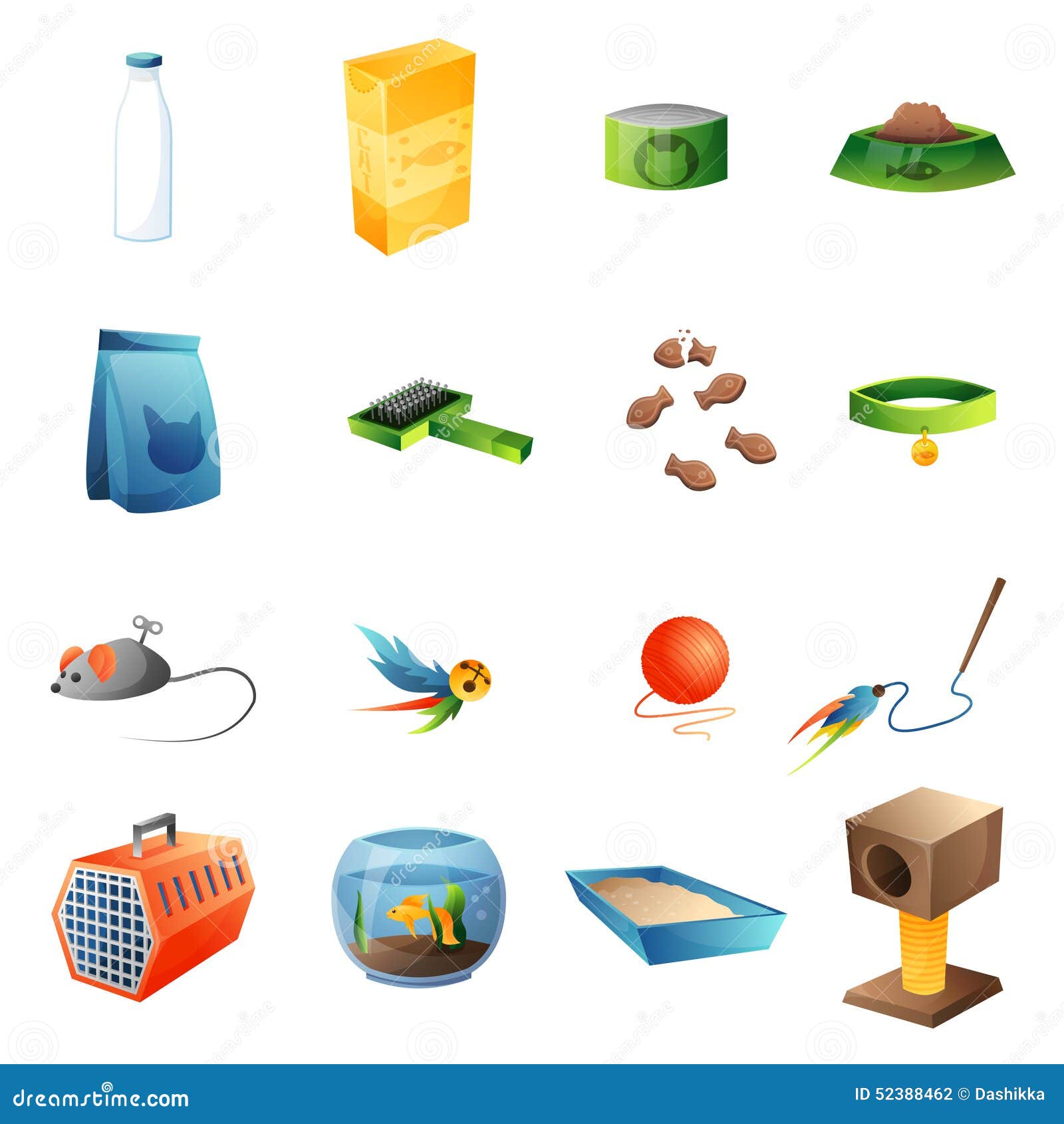 Cat Stuff Toy Set Stock Photo | CartoonDealer.com #46721982