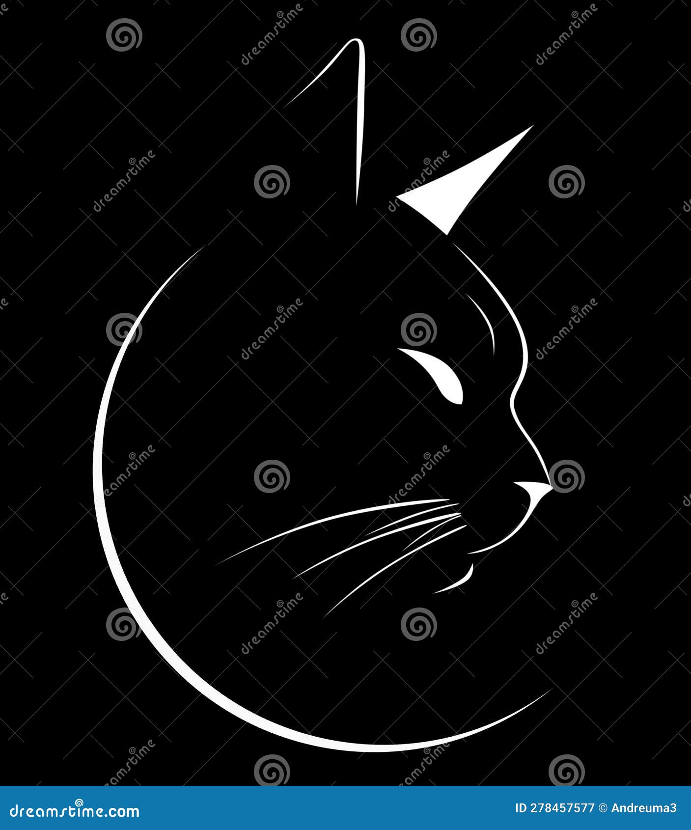 Cat stylized vector symbol stock image. Illustration of design - 278457577