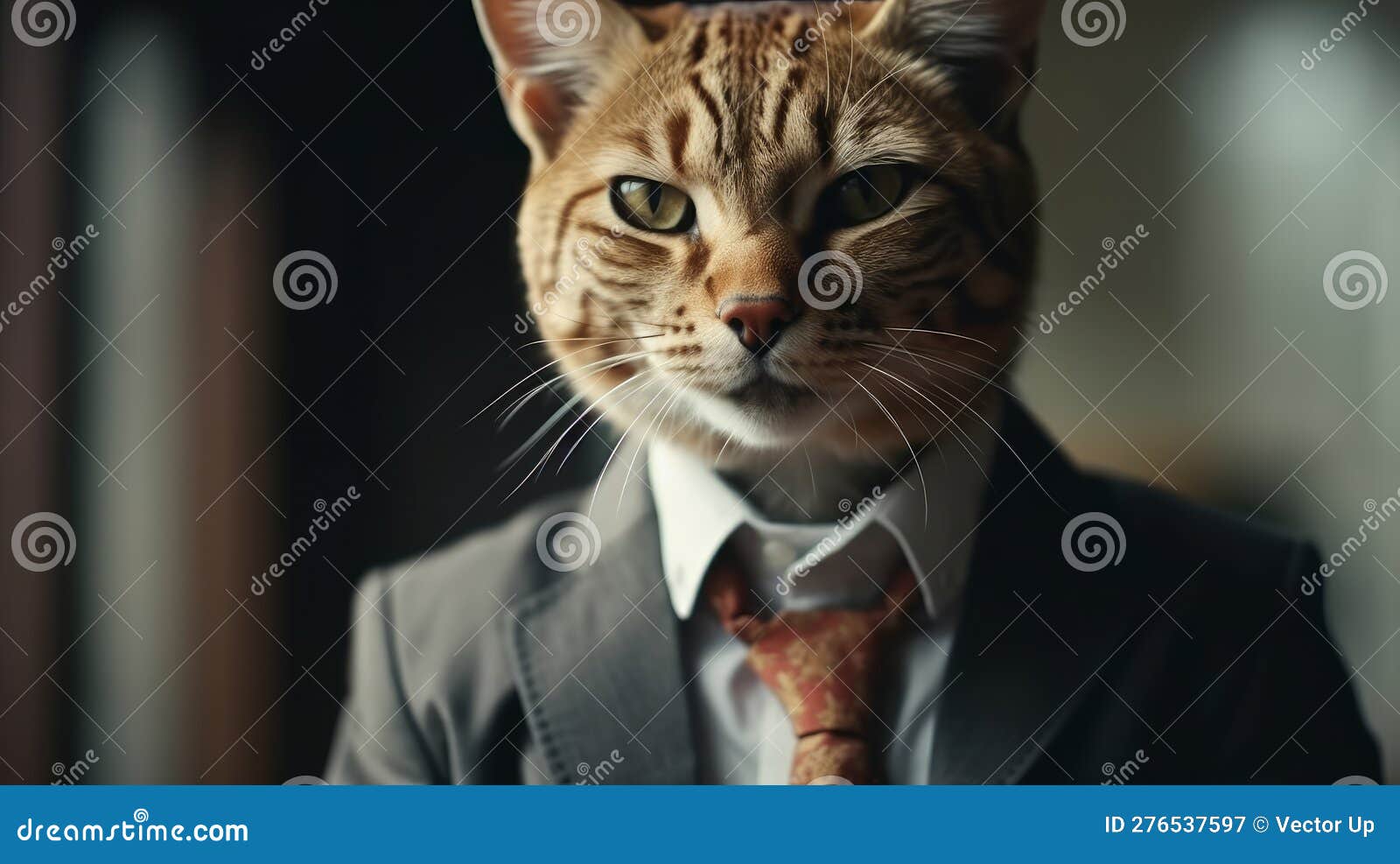 Cat in Suit. Successful Businessman Stock Illustration - Illustration ...