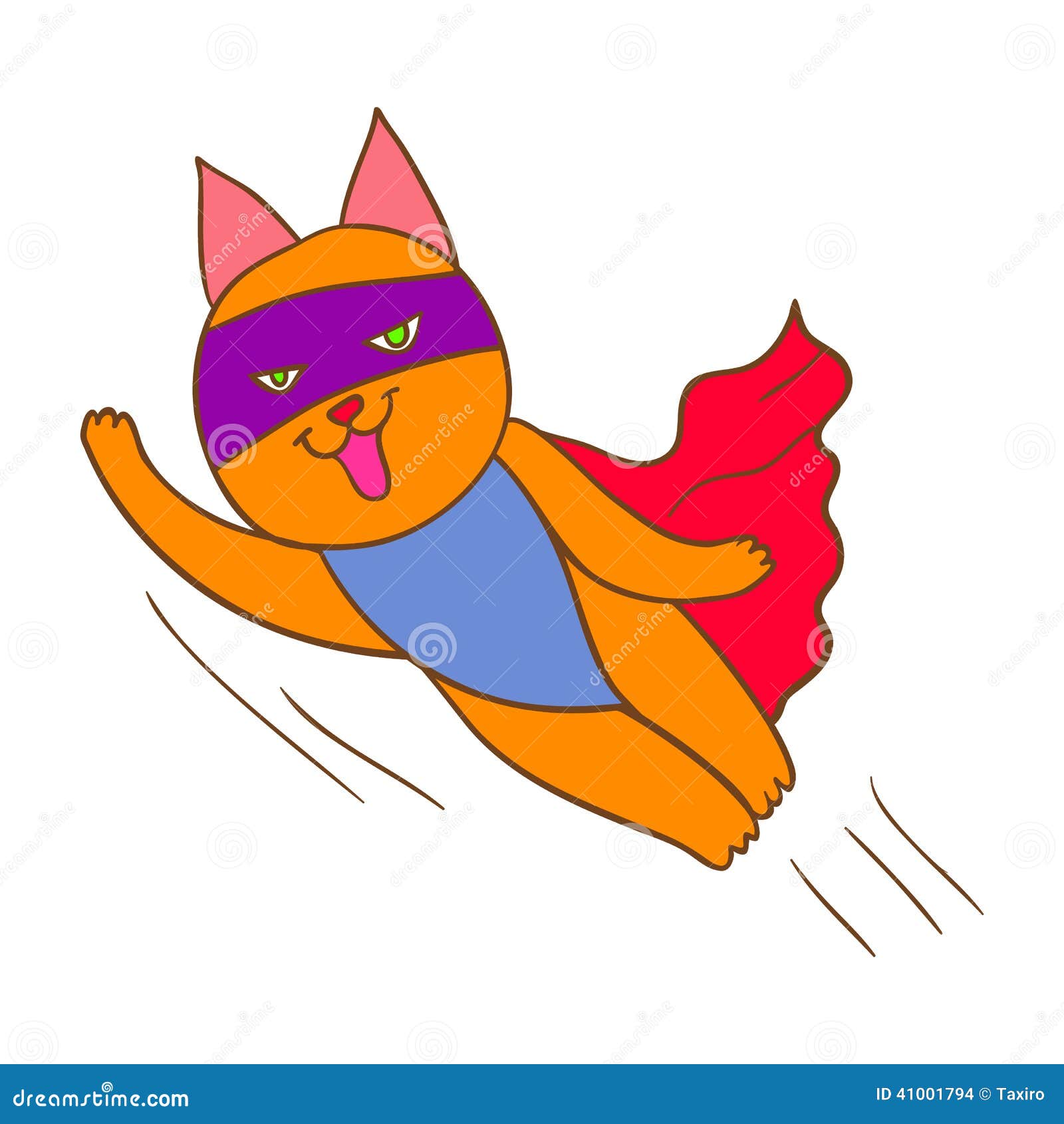 Cat- superhero stock vector. Illustration of pets, arts - 41001794