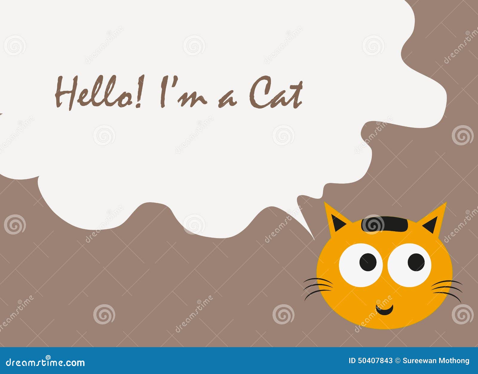 Cat Text Quote Vector, Cat Vector Stock Vector - Illustration of color ...