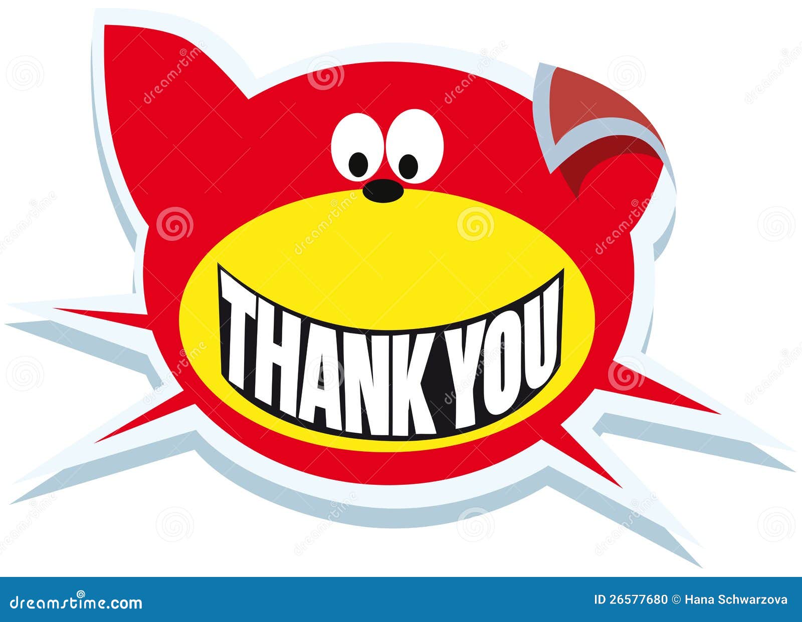 Cat thanks label stock vector. Illustration of modern - 26577680