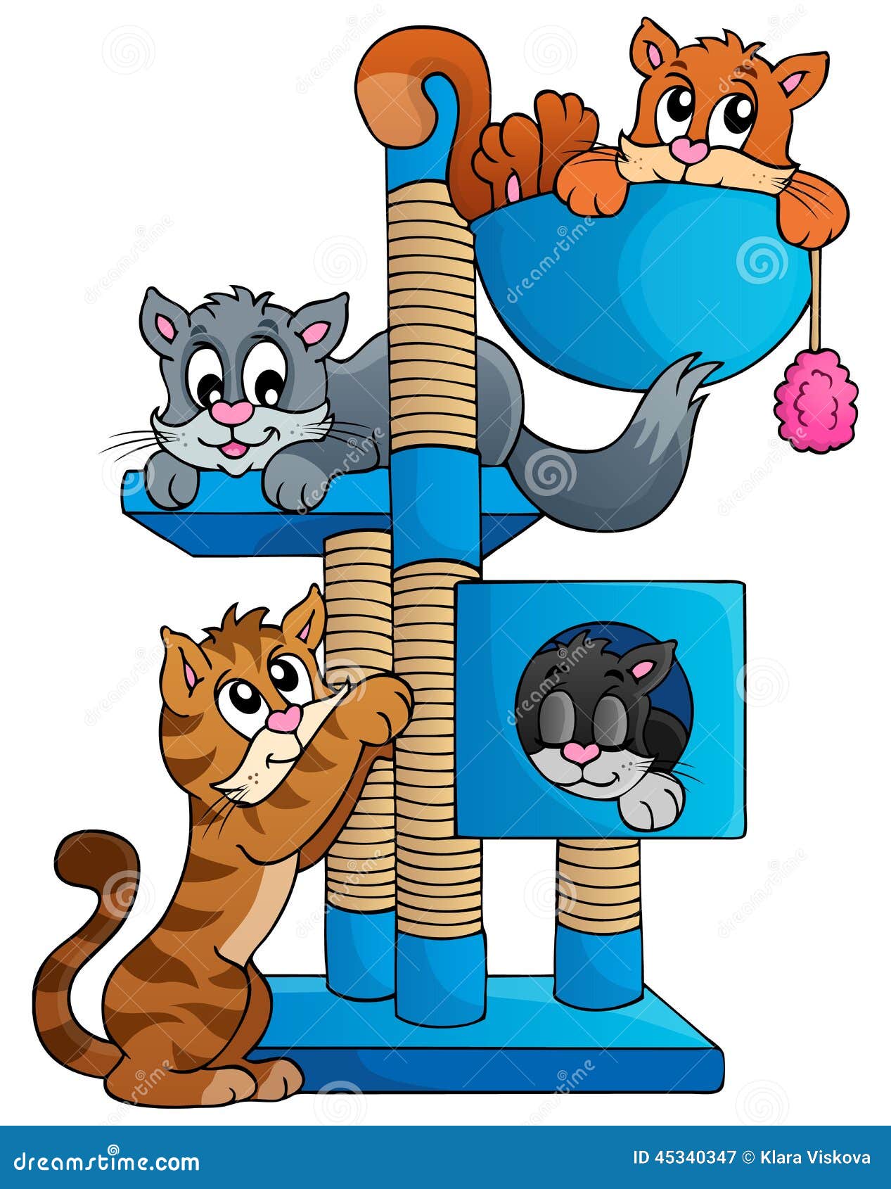 Cat theme image 1 stock vector. Illustration of happiness - 45340347