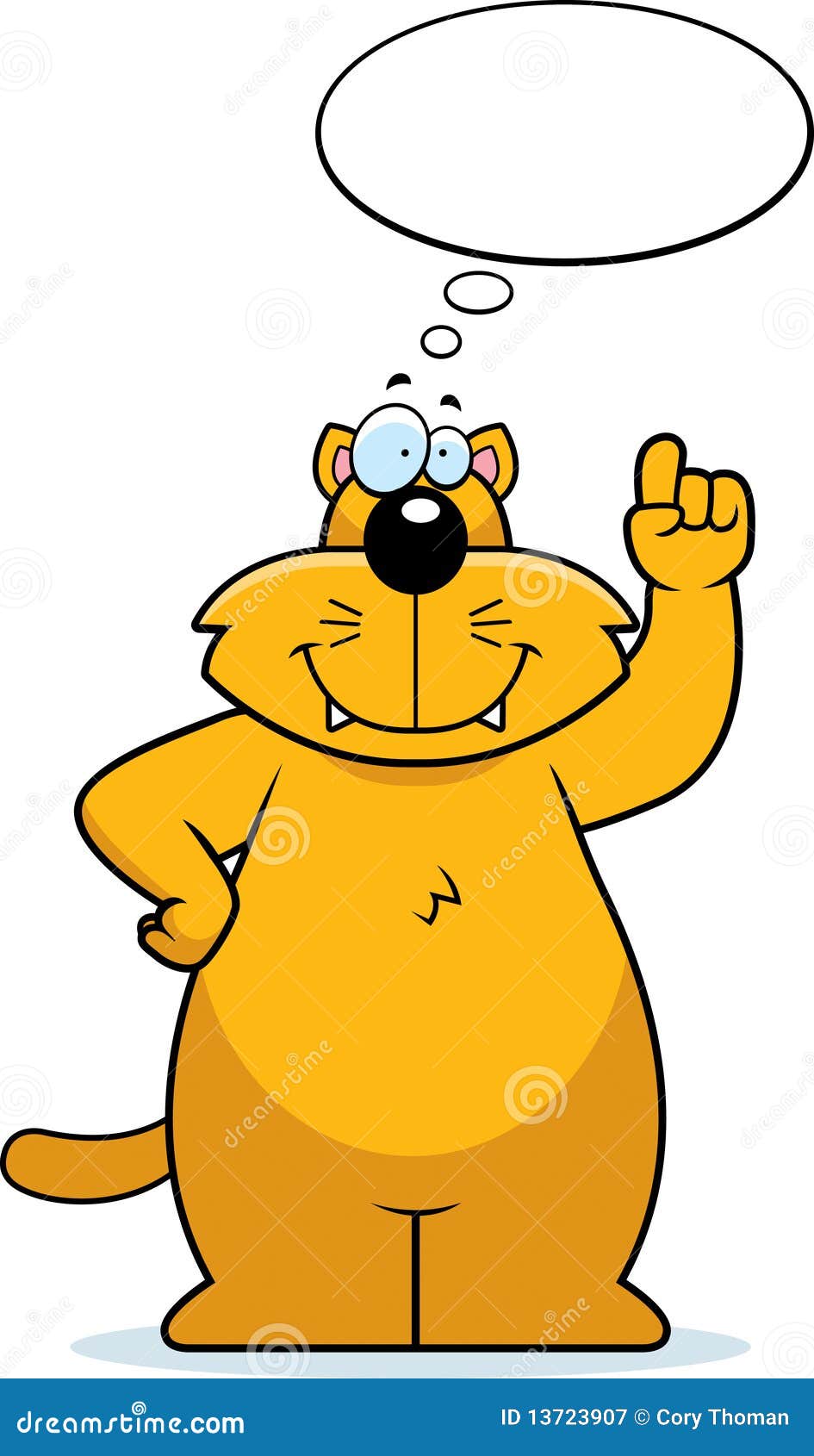 Cat Thinking stock vector. Illustration of cartoon, thought - 13723907