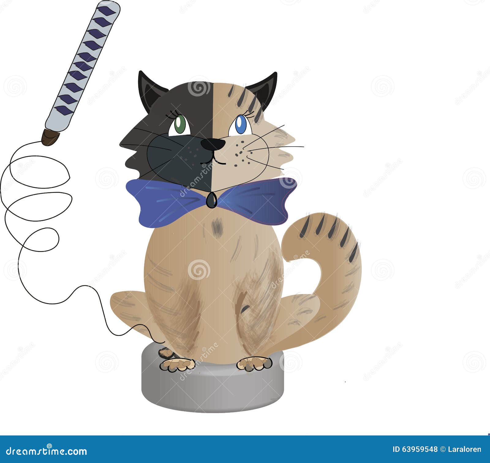Cat and training stock vector. Illustration of amazing - 63959548