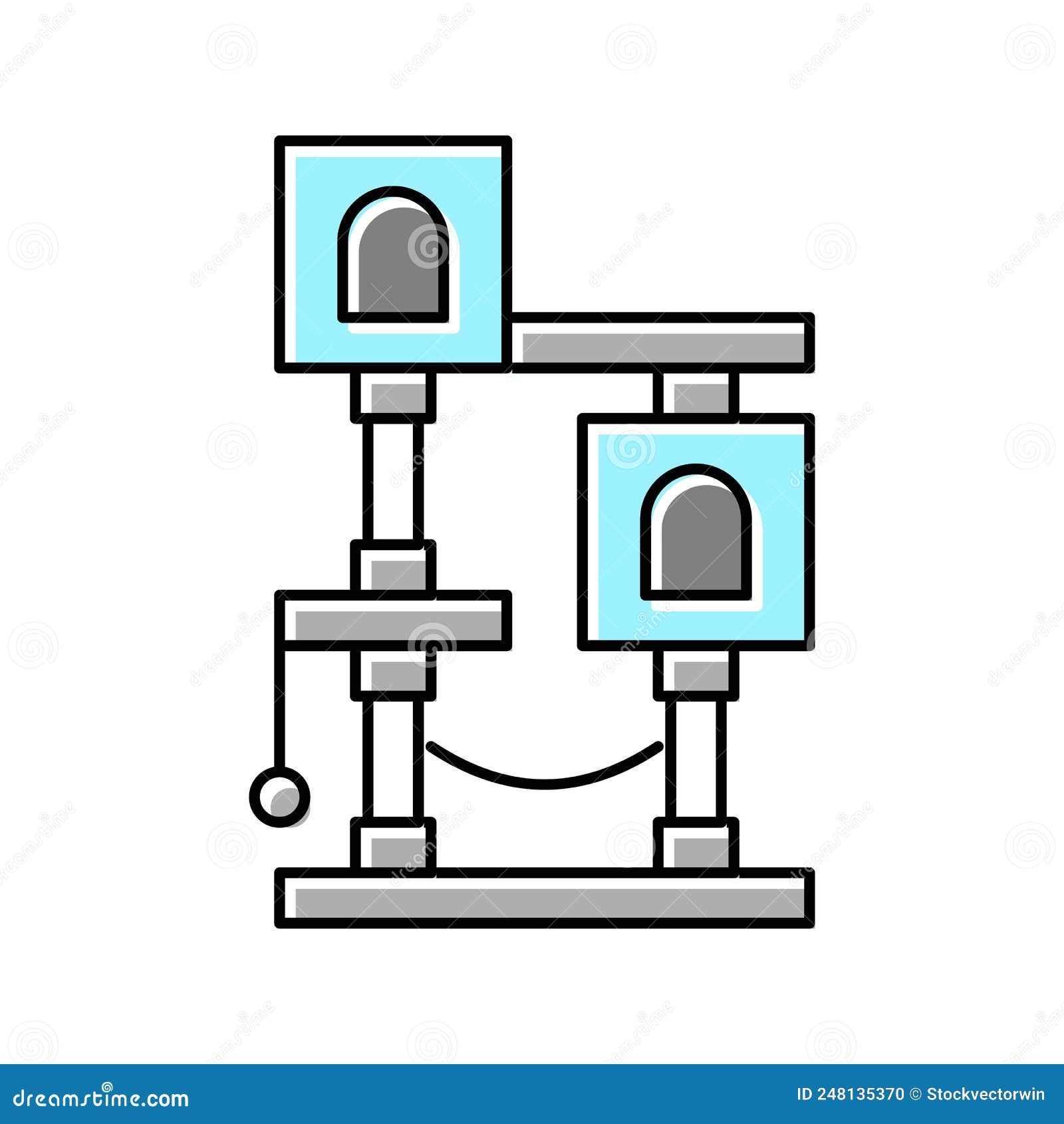Cat Tree Color Icon Vector Illustration Stock Vector - Illustration of ...