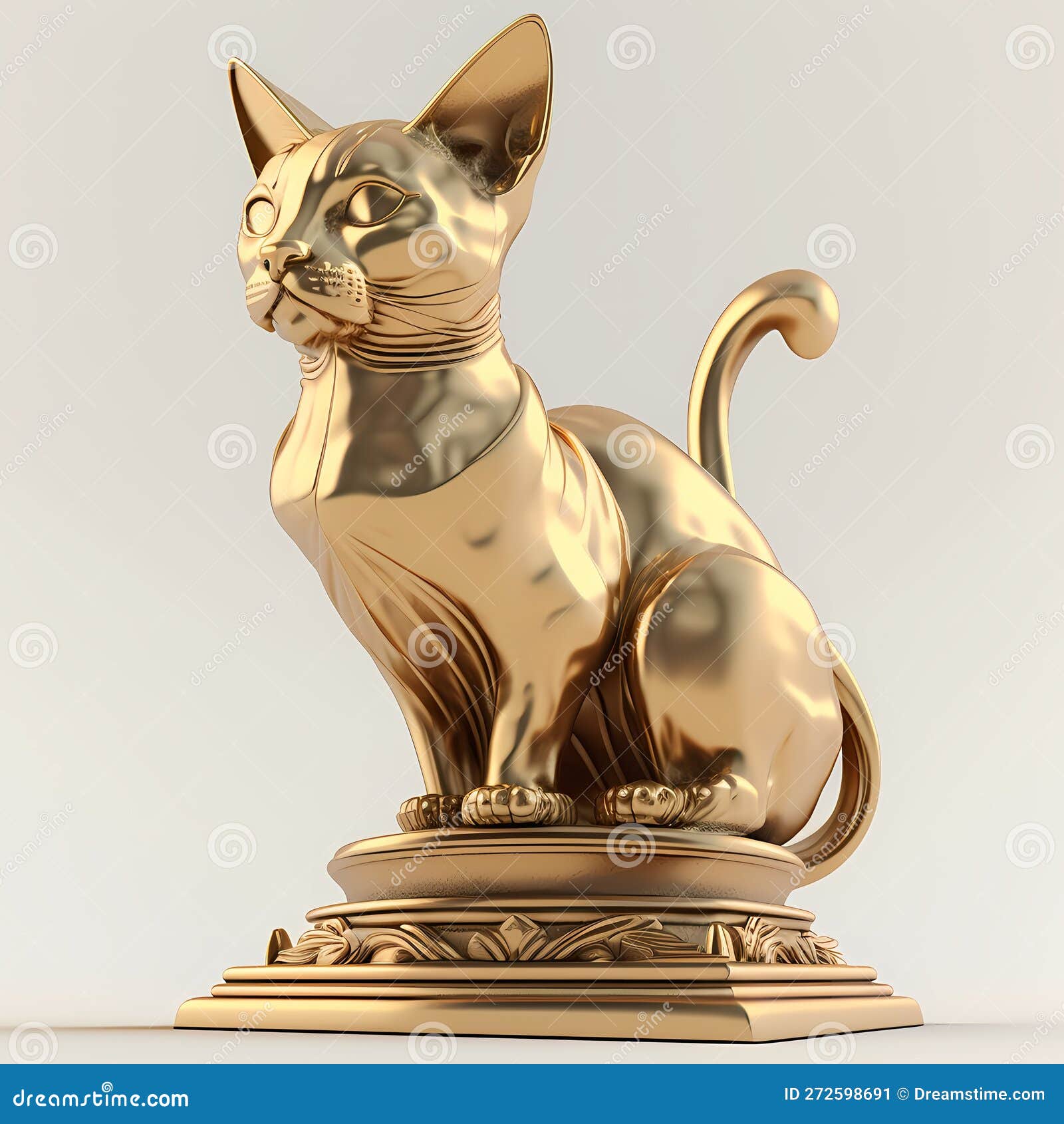 Cat Trophy for Winner. Generative AI Stock Image - Image of ...