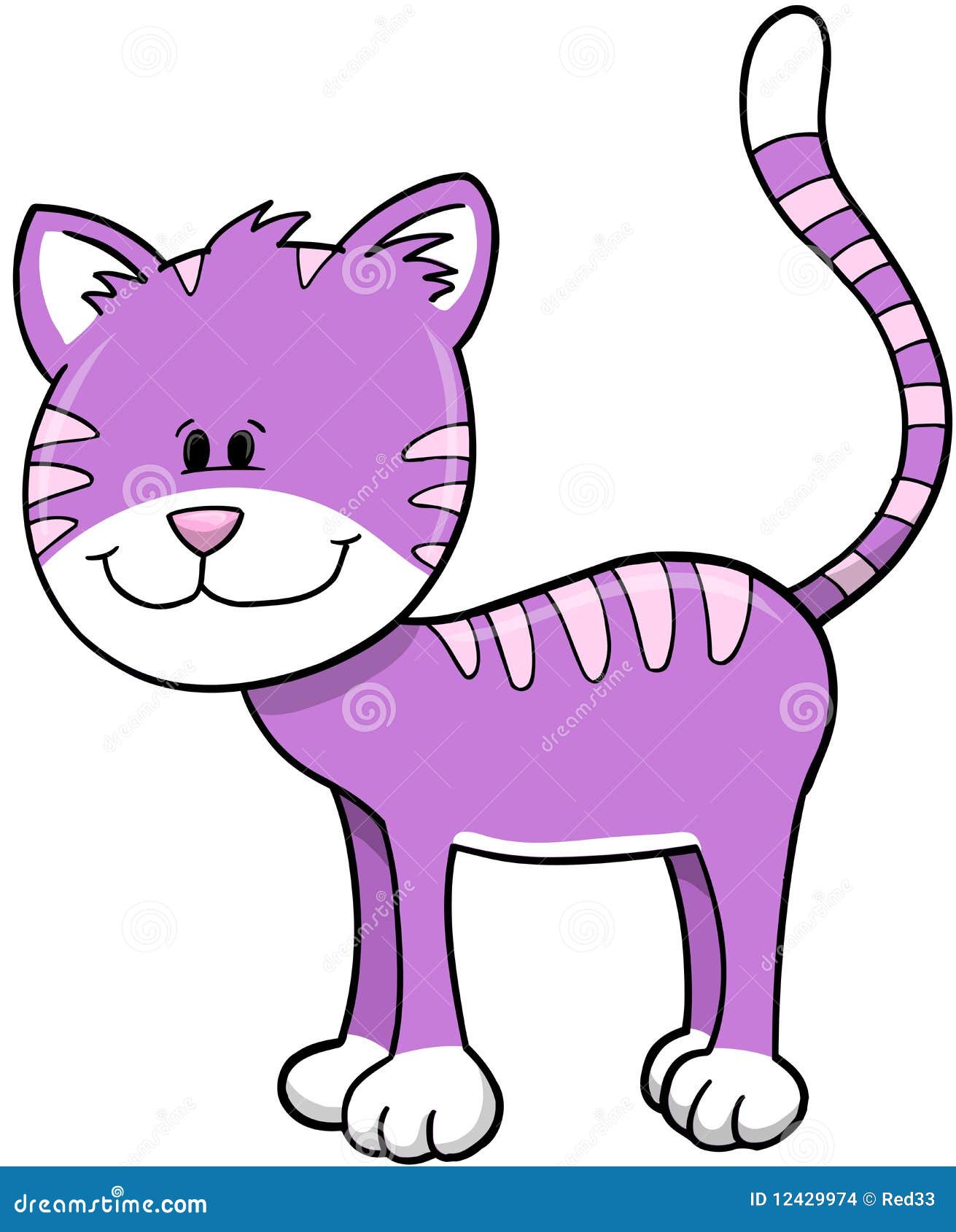 Purple Cat Clipart