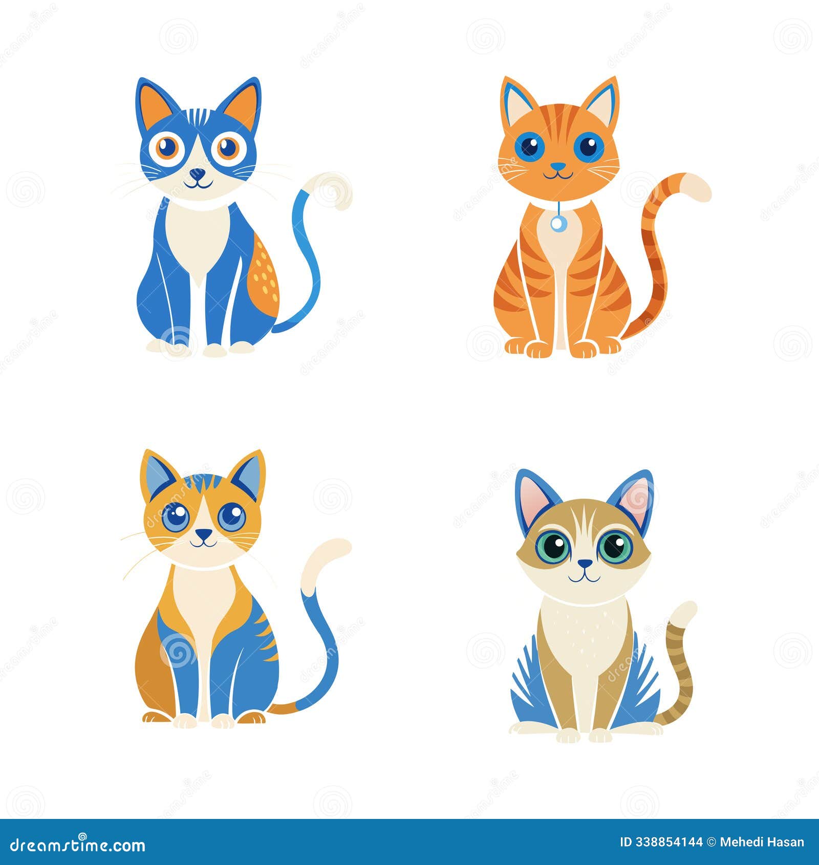 Cat Vector Set Designs for Artwork and Custom Projects Stock Vector ...