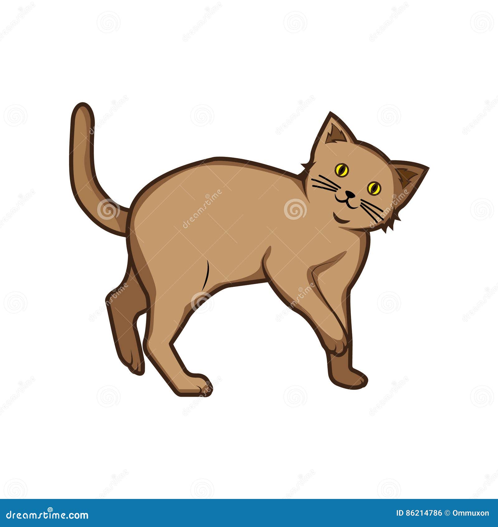 Cat vector stock vector. Illustration of cute, domestic - 86214786
