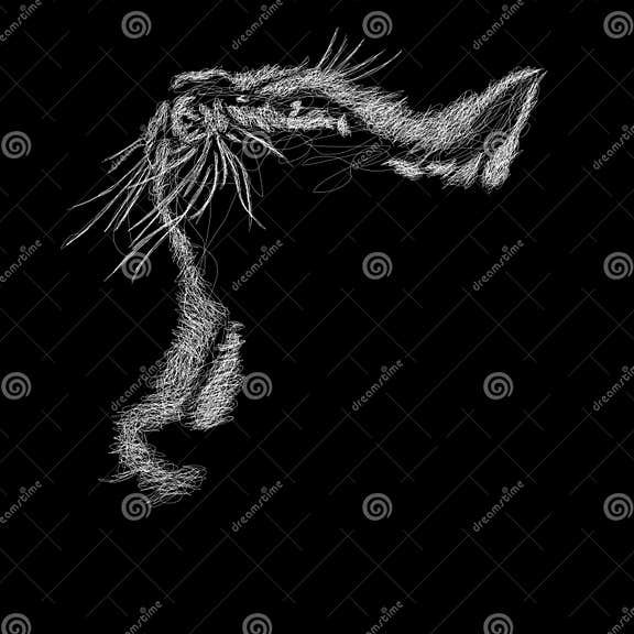 Cat Vector Sketch Illustration, Scribble Art Stock Vector ...