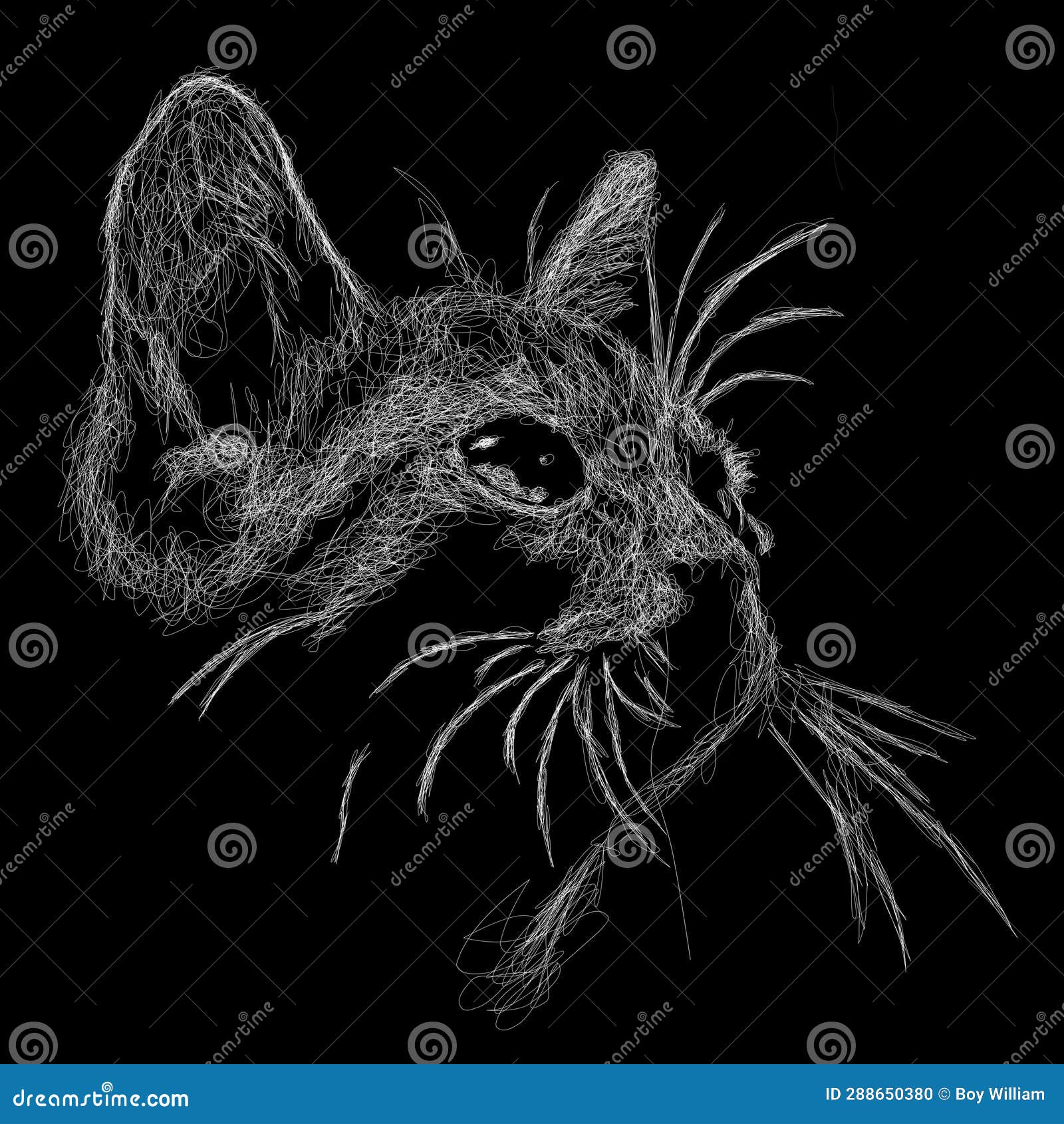 Cat Vector Sketch Illustration, Scribble Art Stock Vector - Illustration of graphic, sketch ...