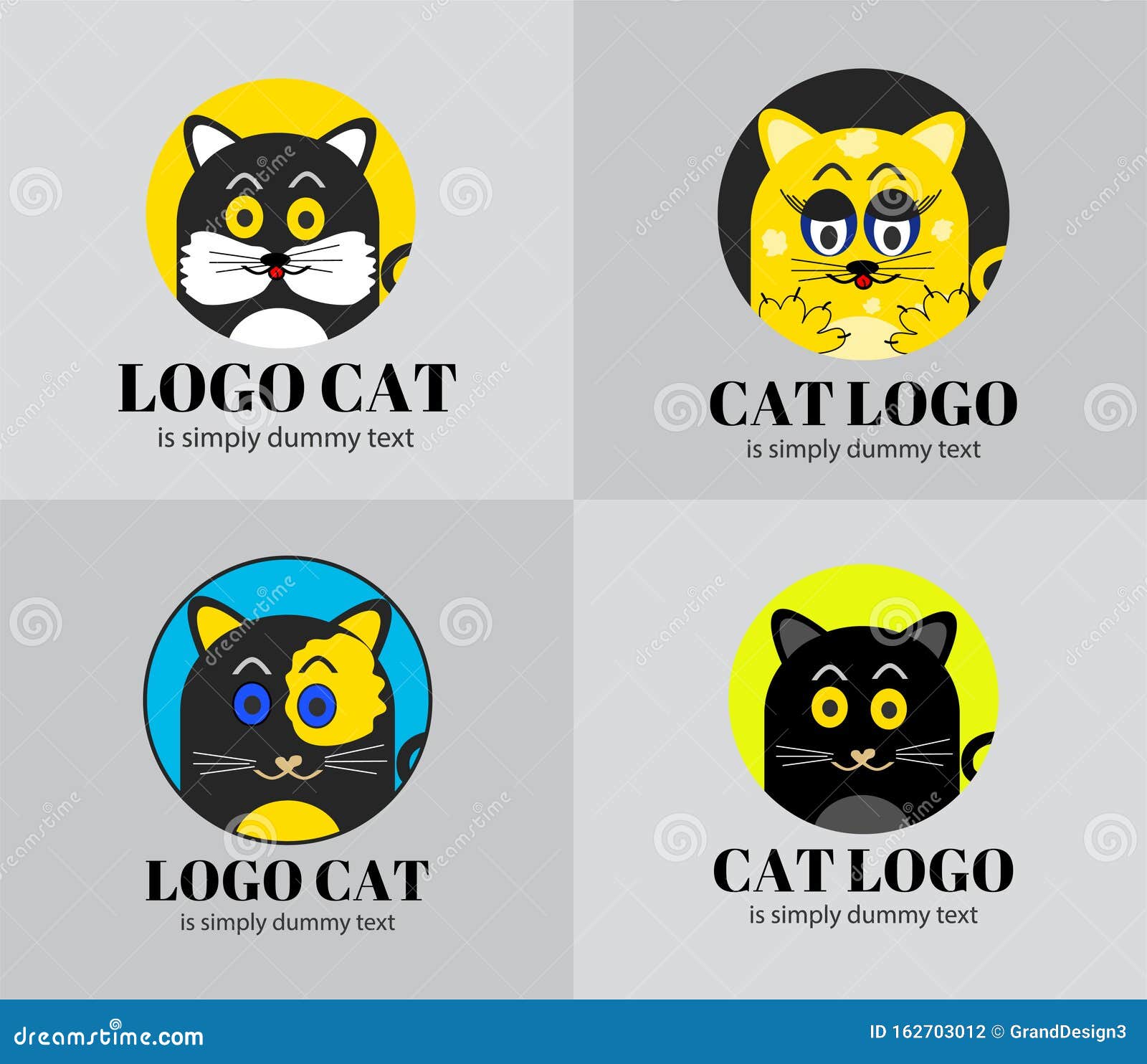 Cat Vektor Logo Design vektor abbildung. Illustration von karikatur ...