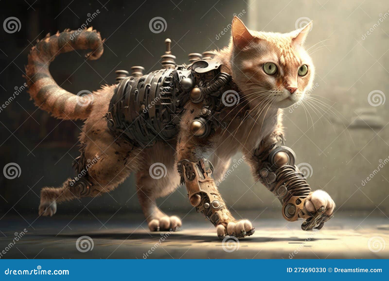 Cat, Walking on Mechanical Limb with Confidence, Showing the World that ...