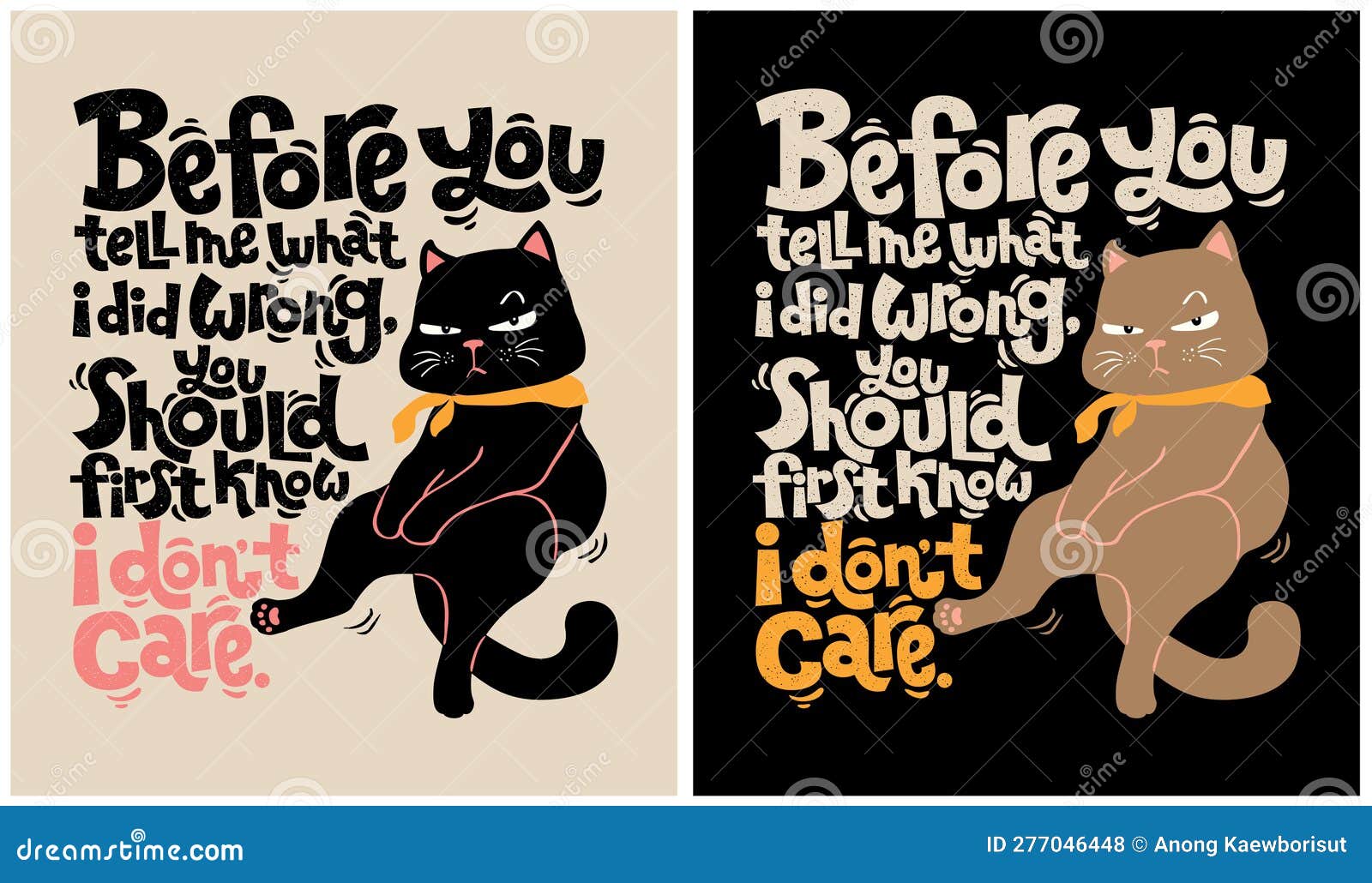 Cat Warning - Cat Lover - Funny Cat Stock Vector - Illustration of ...