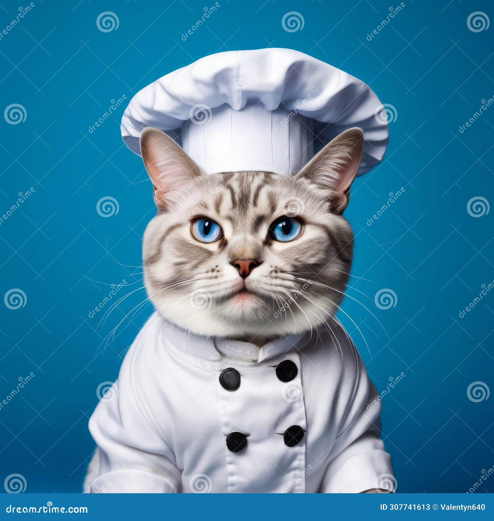 Cat Wearing Chef S Outfit and Chef Hat. Generative AI Stock Image ...