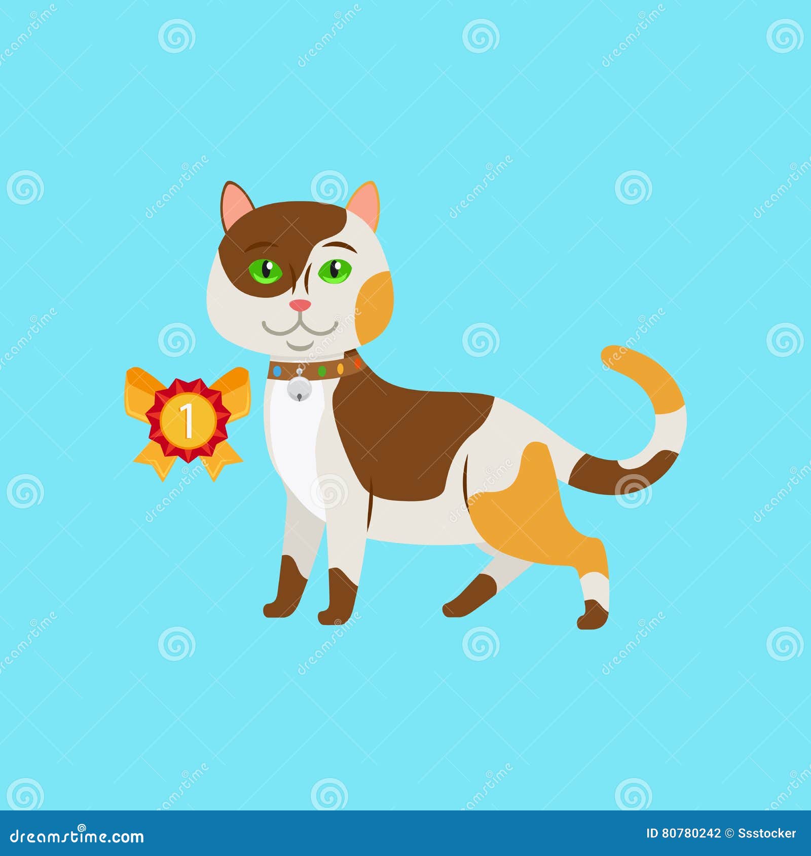 Cat Win an Award Illustration Stock Vector - Illustration of clip ...